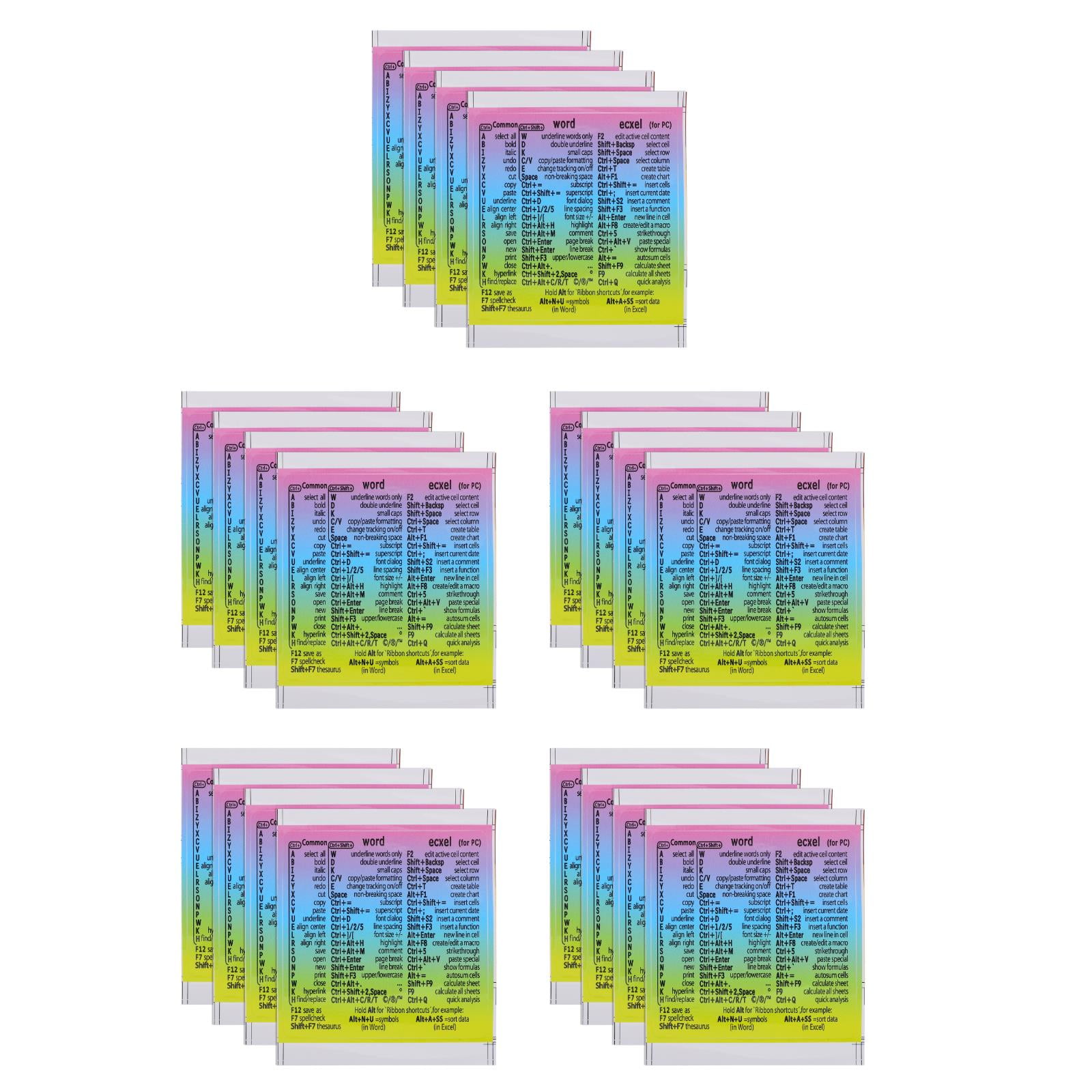 WORGEOUS 20 Sheets of Laptop Decals Sticker Sheet Reference Stickers ...