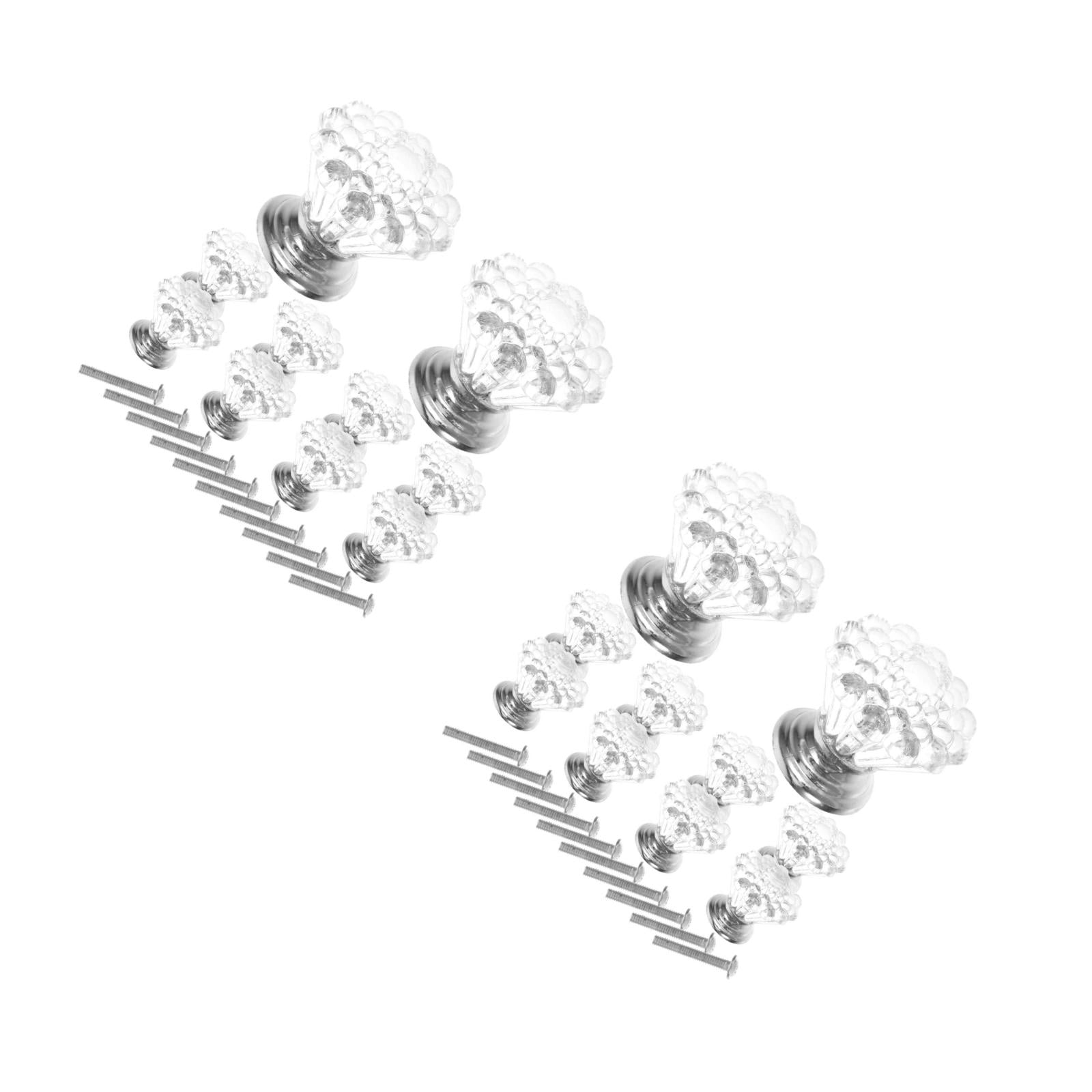 WORGEOUS 20 pcs Clear Drawer Pulls Modern Decorative Glass Knobs For ...