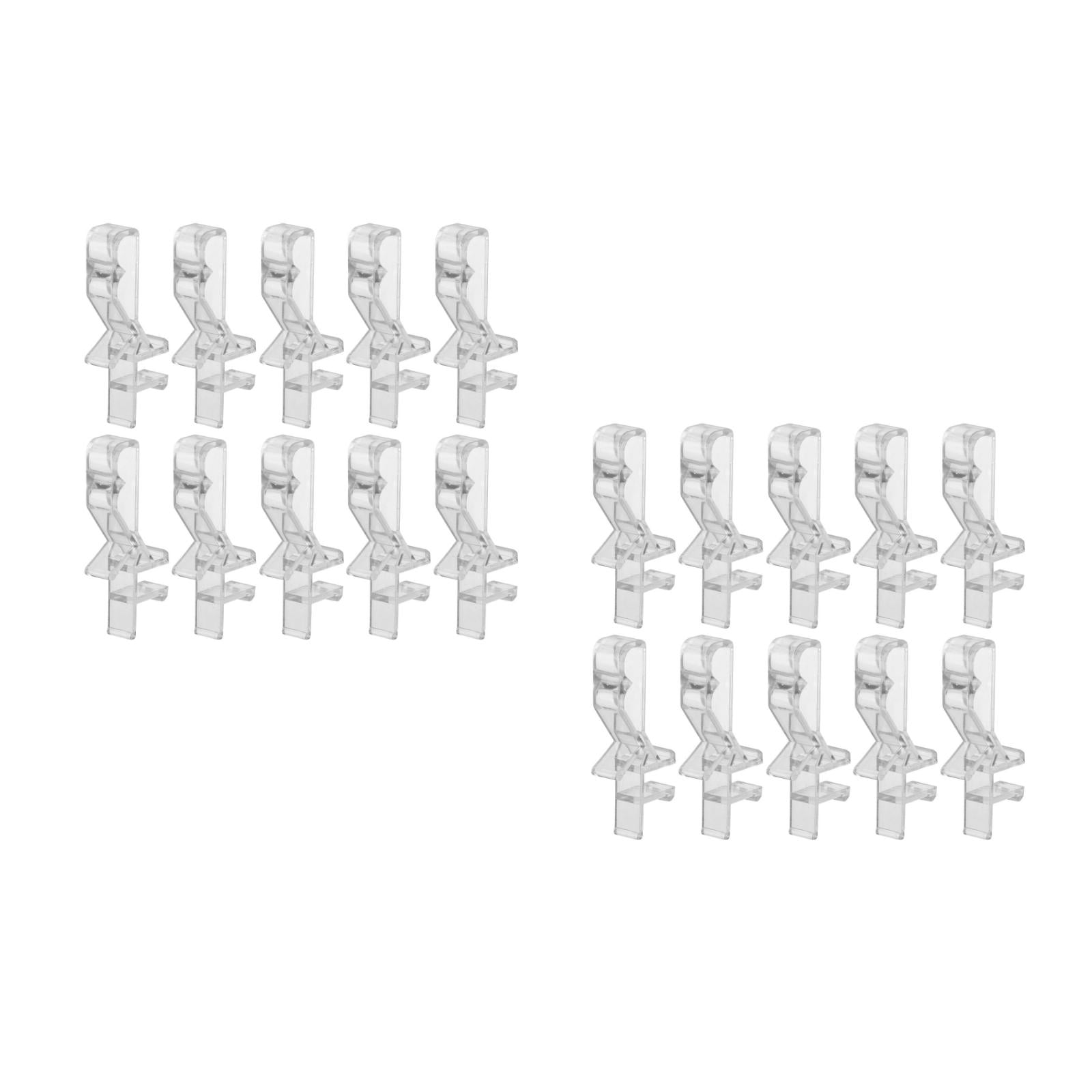 WORGEOUS 20 pcs Clear Plastic Valance Clips Blinds Holder Clips Hidden ...