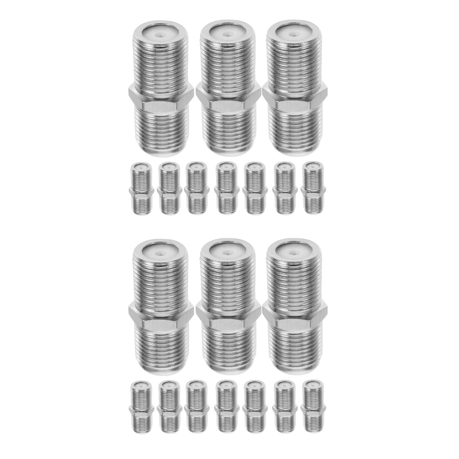 WORGEOUS 20 pcs Coaxial Cable Connectors F-type Female to Female Coax ...