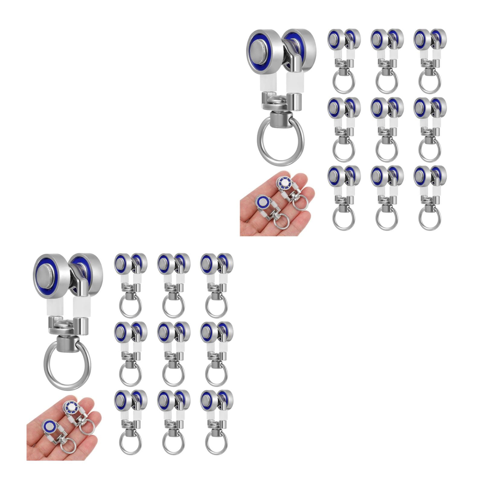 WORGEOUS 20 pcs Curtain Track Rollers Replacement Curtain Trolley ...