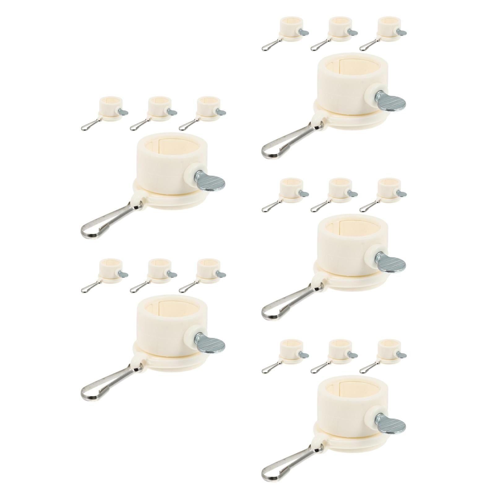 WORGEOUS 20 pcs Flag Pole Rings With Rotating Mounting Clips Metal Flag ...