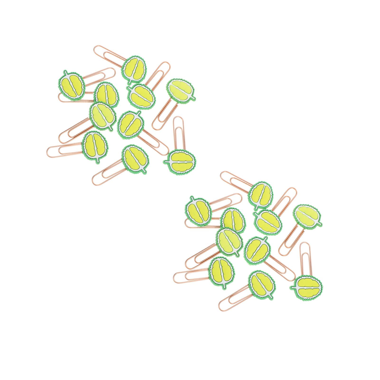 WORGEOUS 20 pcs Fruit Shaped Paper Clips Durian Paper Clamps File Clips ...