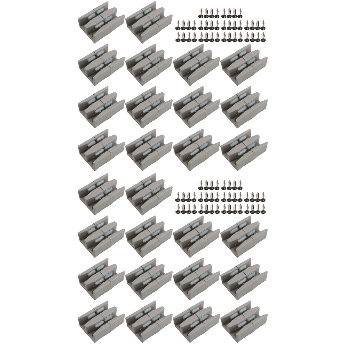 WORGEOUS 20 pcs Glass Sliding Door Guides Glass Door Slider Portable ...