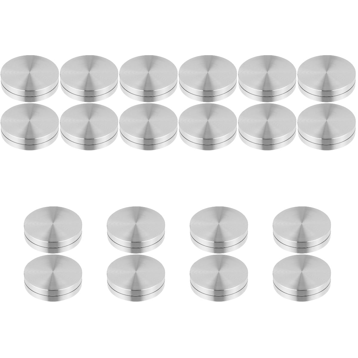 WORGEOUS 20 pcs Glass Table Adapters Round Aluminum Disc Adapters for ...