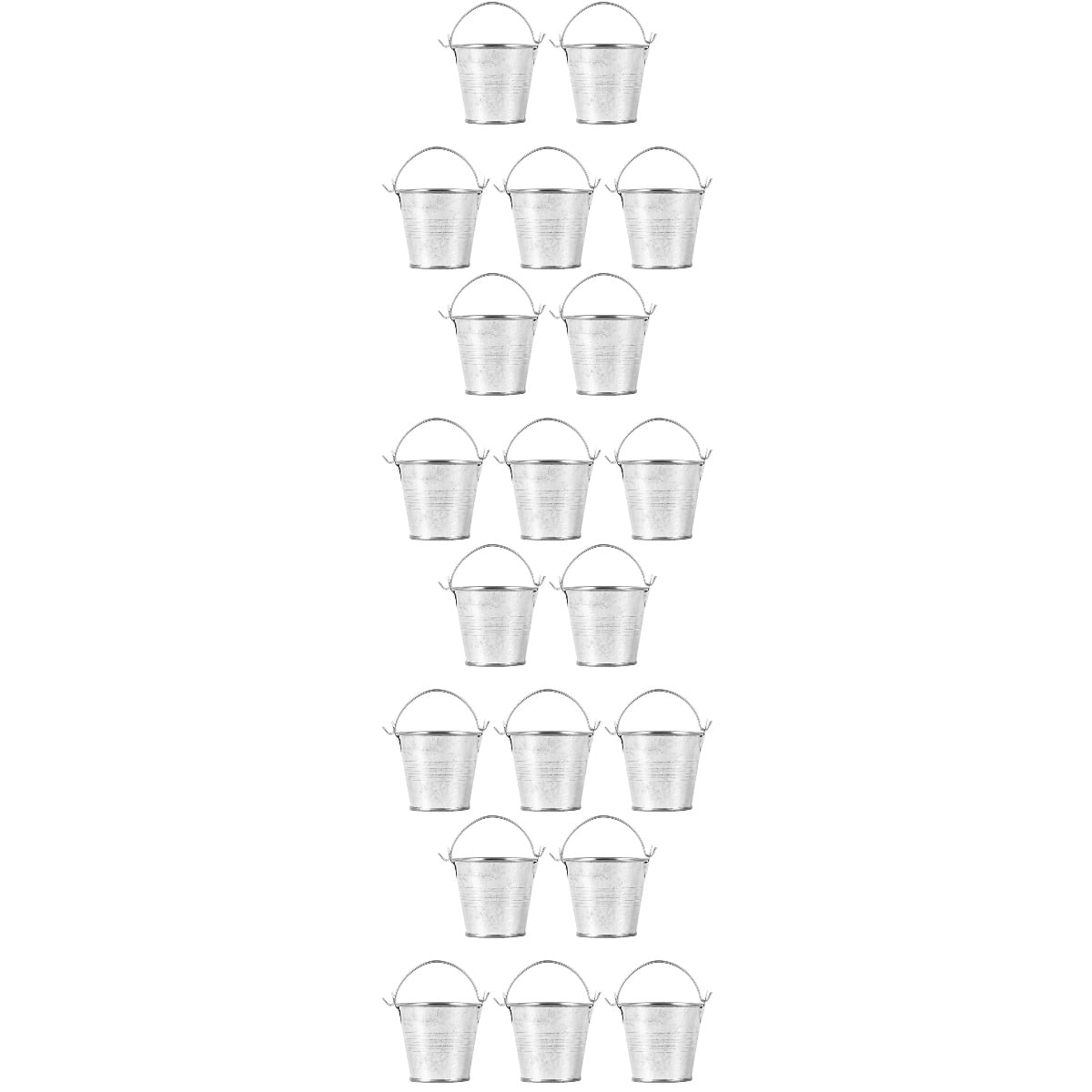 WORGEOUS 20 pcs Iron Buckets Succulent Plants Buckets Portable Flower ...