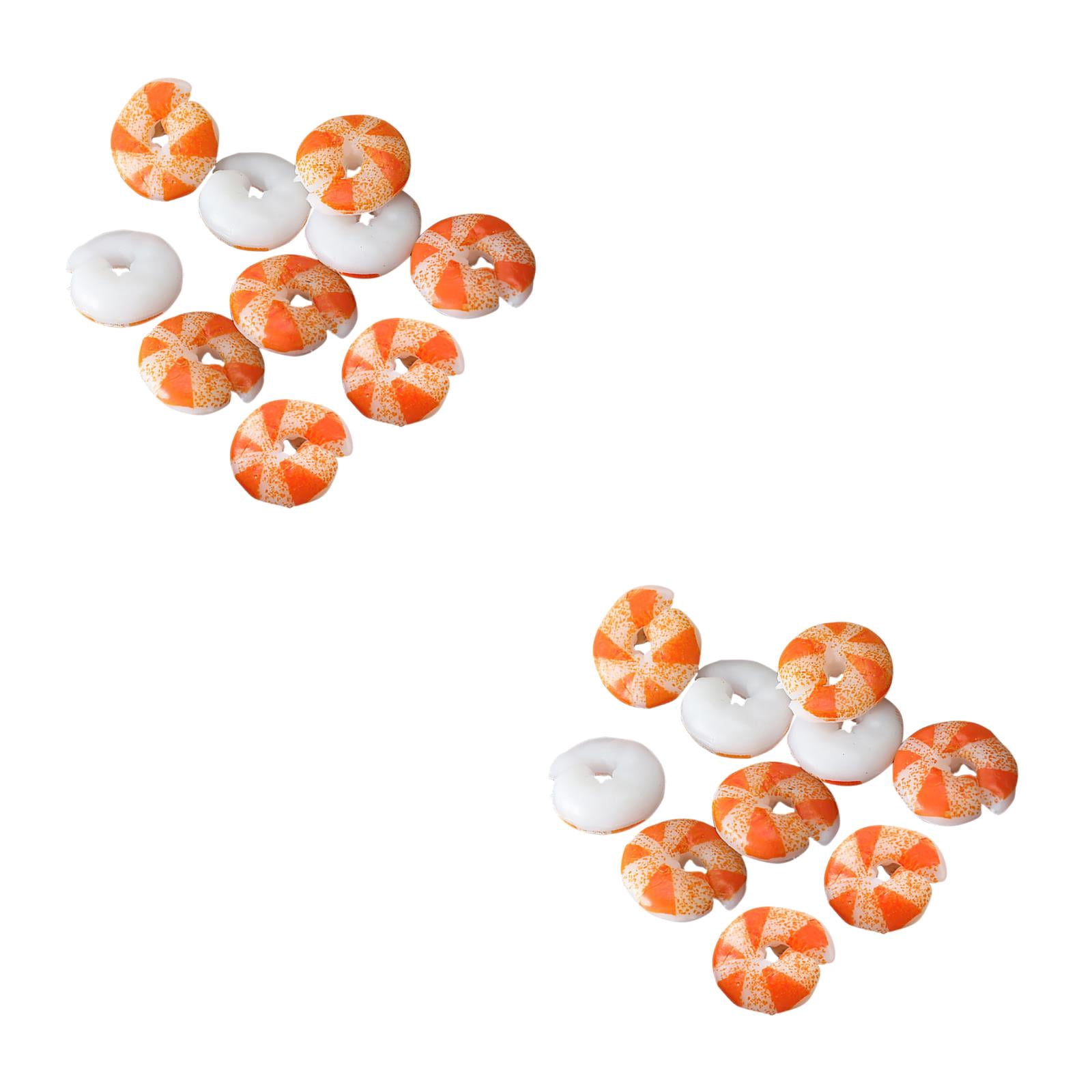 WORGEOUS 20 pcs Mini Shrimp Meat Models Doll House Pretend Play Tiny ...