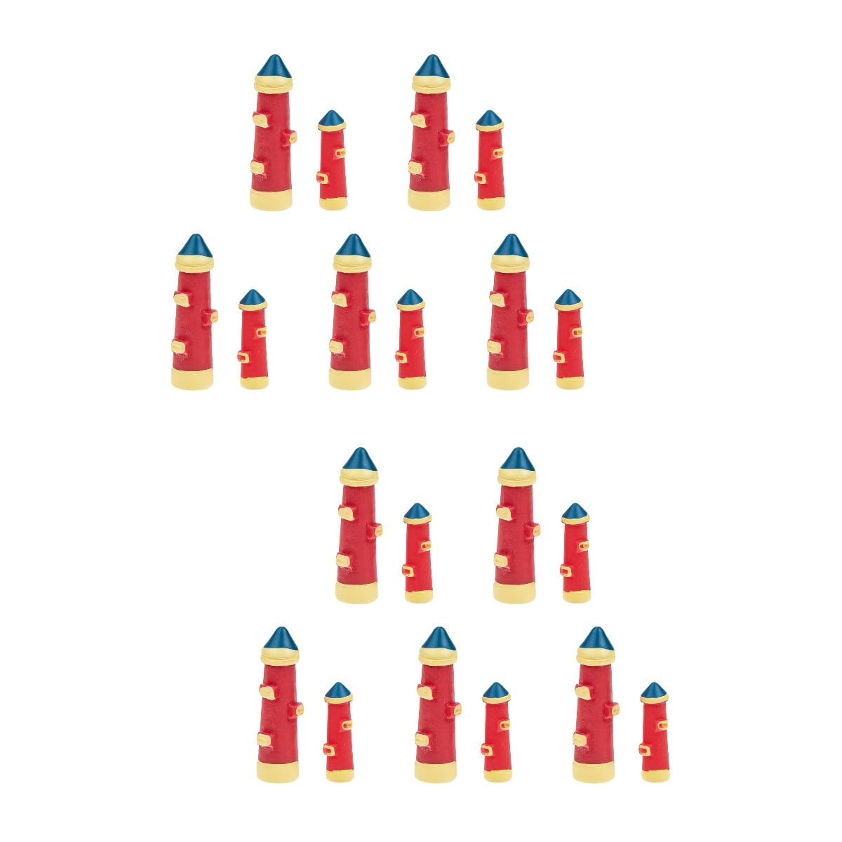 WORGEOUS 20 pcs Miniature Beacon Model Micro Landscaping Lighthouse ...