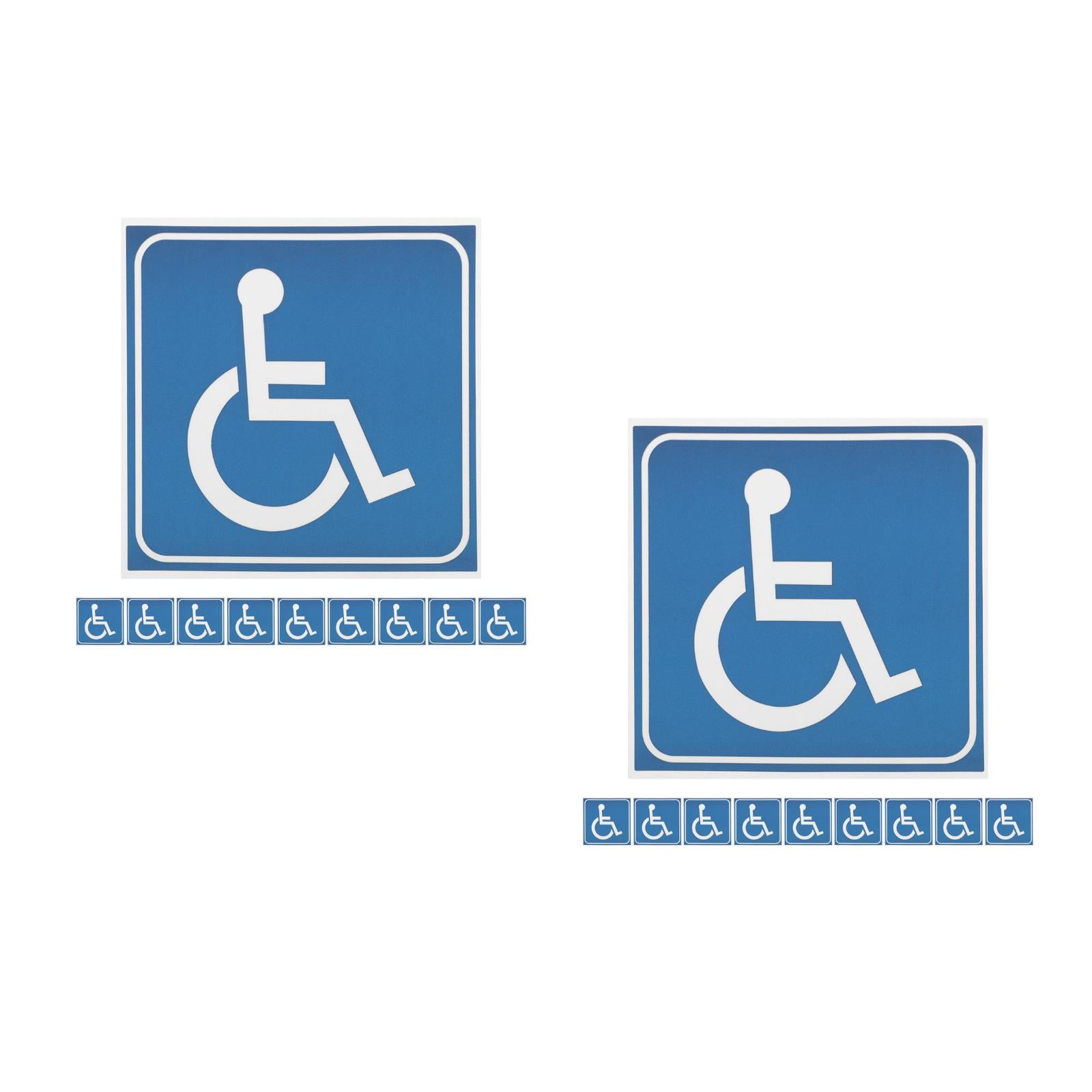 WORGEOUS 20 pcs Multi-Purpose Disabled Sign Stickers Wheelchair Symbols ...