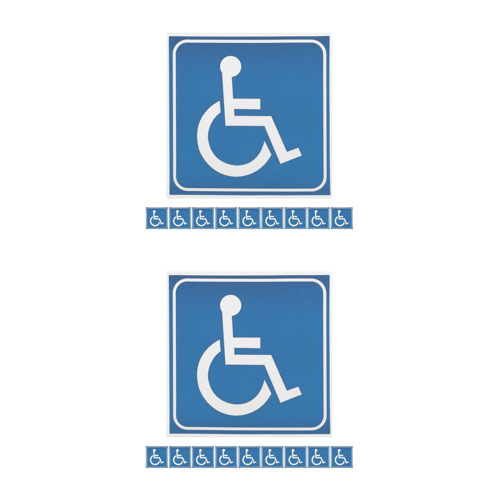 WORGEOUS 20 pcs Multi-Purpose Disabled Sign Stickers Wheelchair Symbols ...