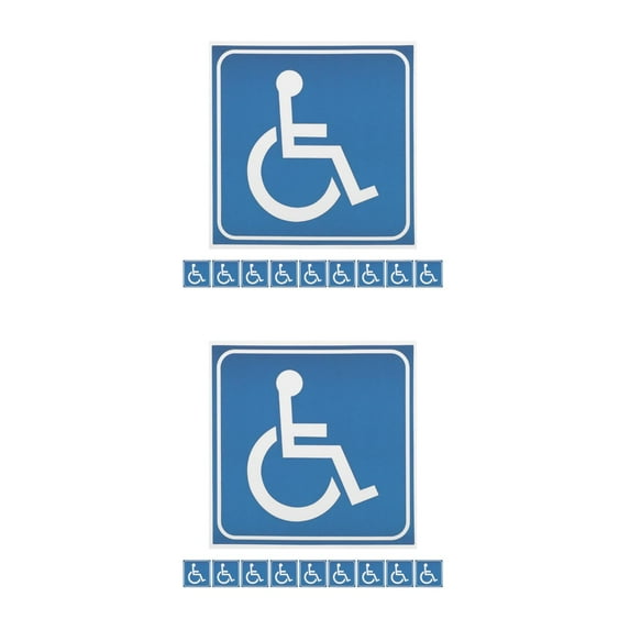 WORGEOUS 20 pcs Multi-Purpose Disabled Sign Stickers Wheelchair Symbols ...