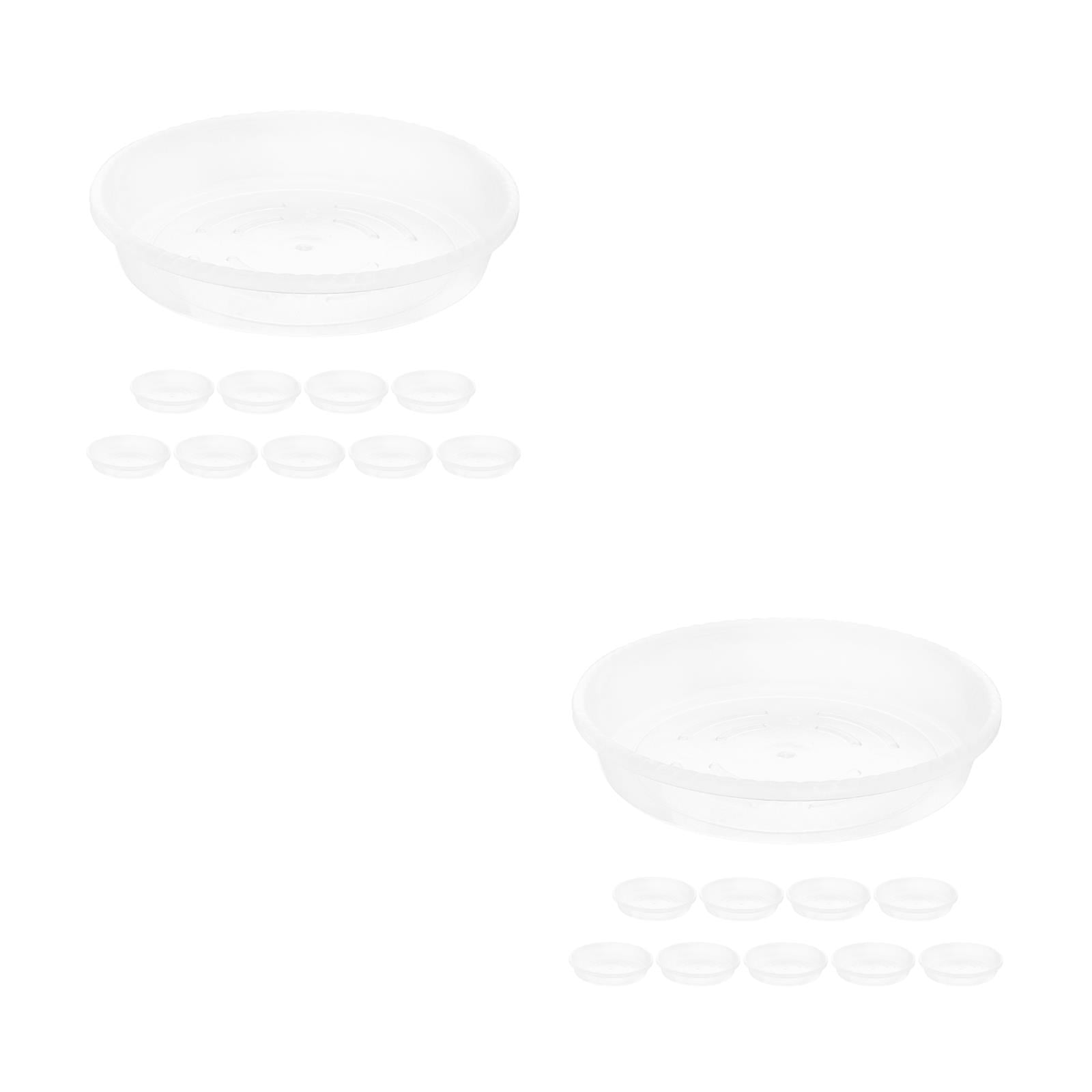 WORGEOUS 20 pcs Plastic Planter Saucers Reusable Round Pot Plates Drip ...