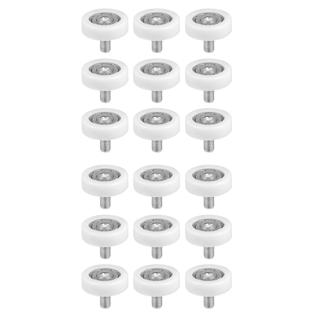 WORGEOUS 20 pcs Practical Plastic Pulley Door Window Drawer Bearings ...