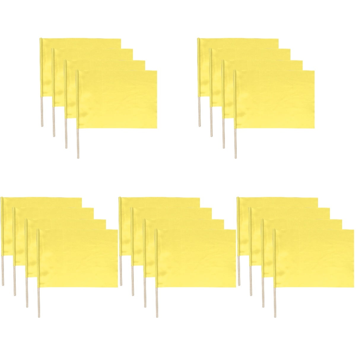 WORGEOUS 20 pcs Referee Flag Match Flags Competition Conducting Flags ...