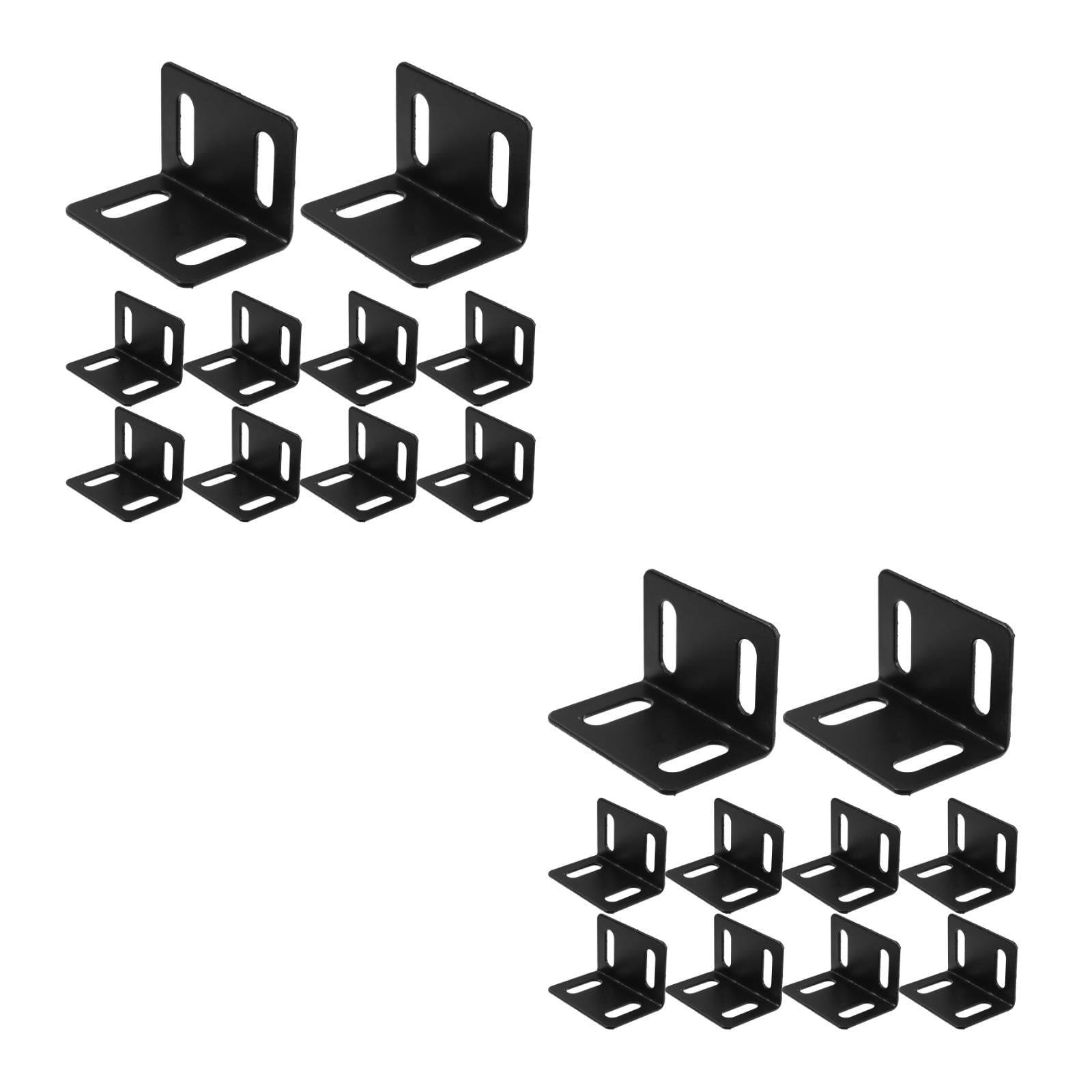 WHAMVOX Hemoton 20 pcs Right Angle Iron Shelf Brackets L Shape Heavy ...