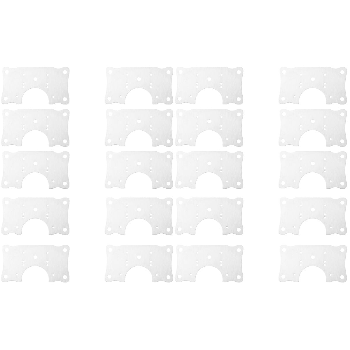 WORGEOUS 20 pcs Stainless Steel Hinge Fixing Plate Kit Cabinet Hinge ...