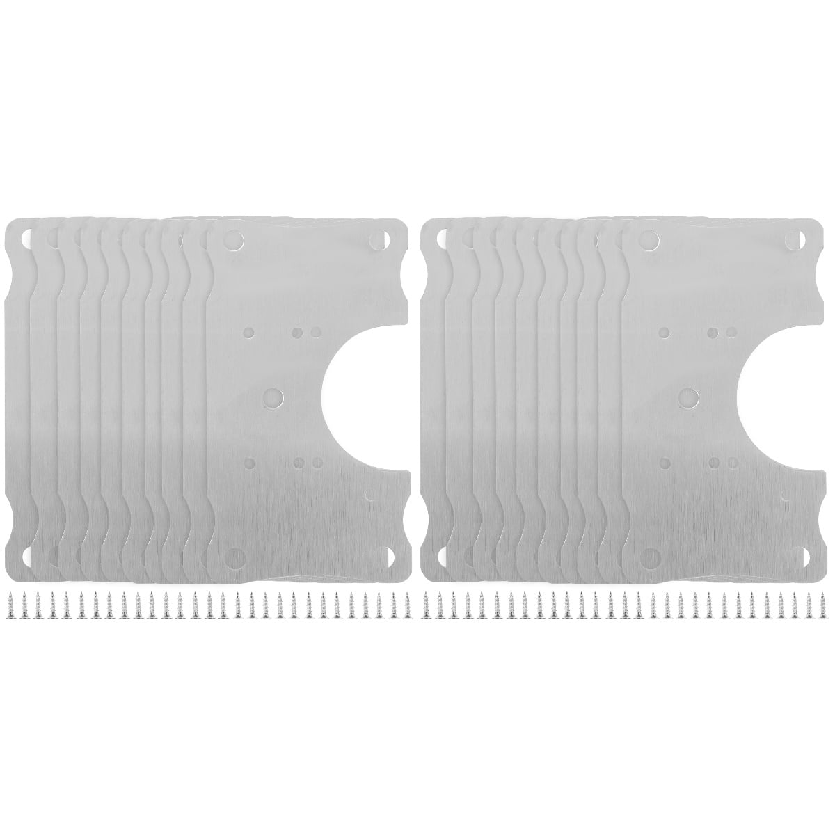 WORGEOUS 20 pcs Stainless Steel Mending Plates Cabinet Hinge Repair ...