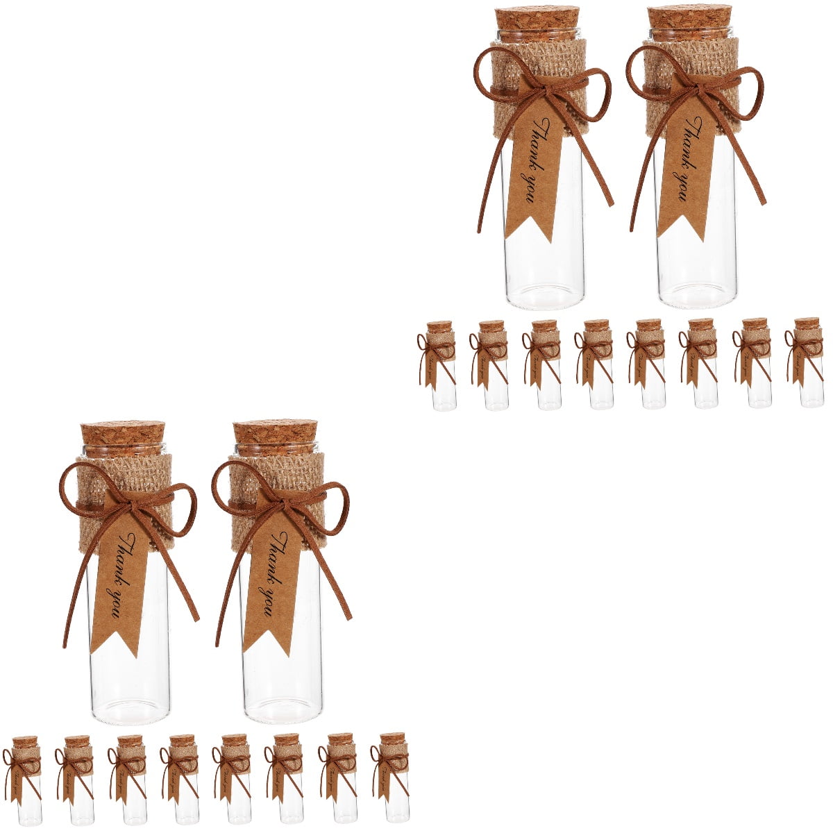 WORGEOUS 20 pcs Tiny Glass Bottles with Cork Mini Glass Vials with Cork ...