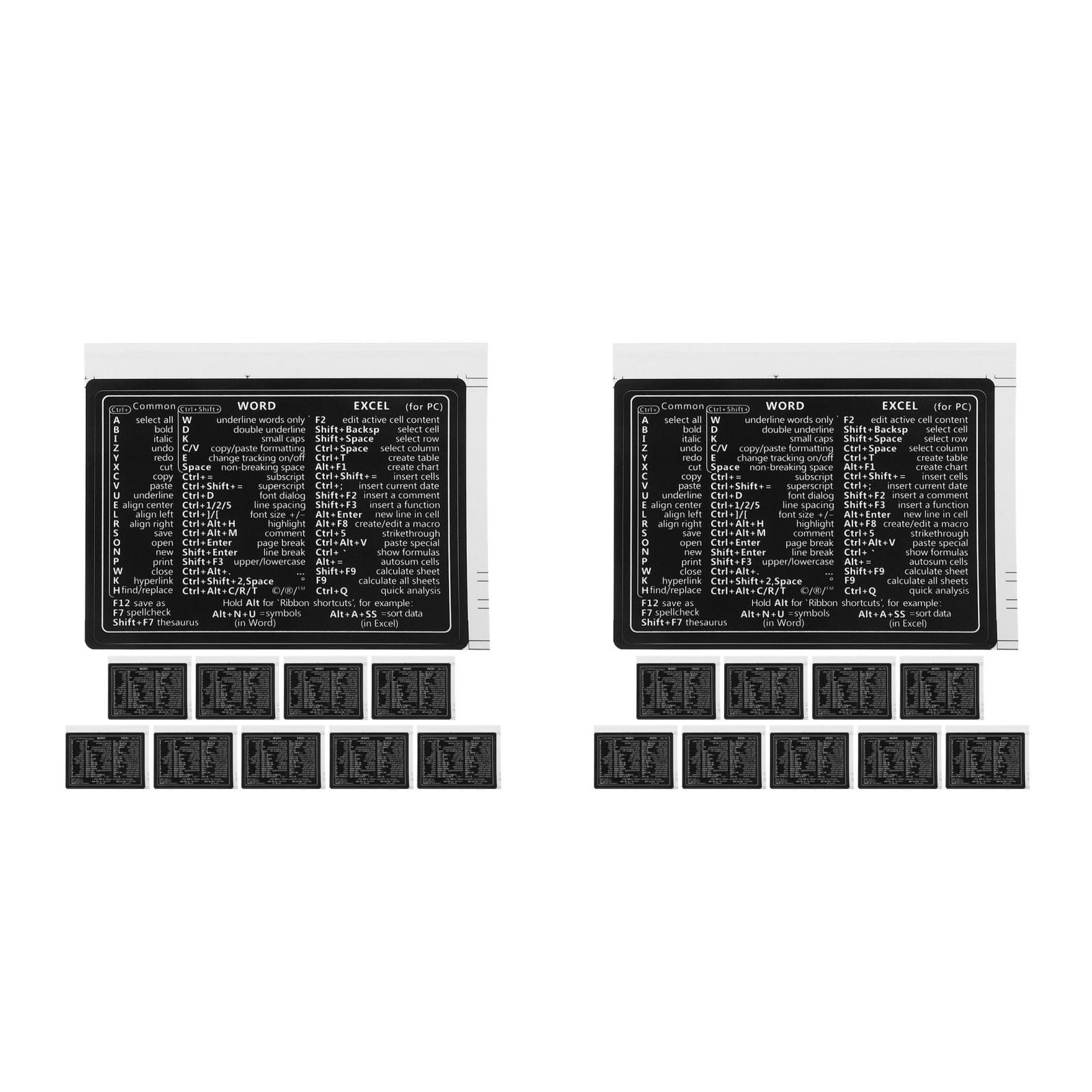WORGEOUS 20 pcs Universal Short Cut Sticker Laptops Keyboard Short Cut ...