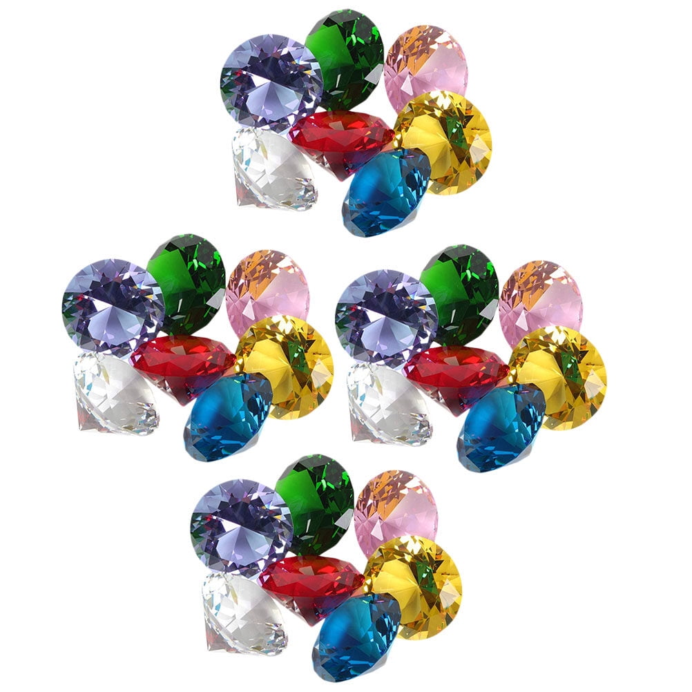 WORGEOUS 200 Pcs Acrylic Drilling Gemstones Fake Jewels Reusable Ice ...