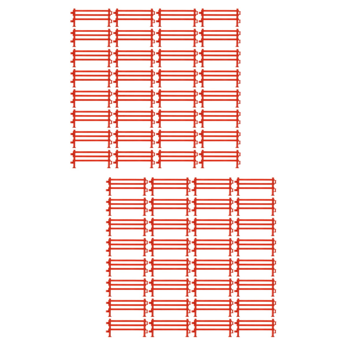 WORGEOUS 200 Pcs Fence Toys Fence Panel Farm Paddock Fence Miniature ...