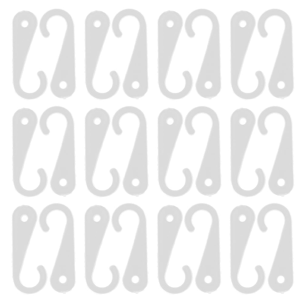 WORGEOUS 200 Pcs Socks Hanger Plastic Hooks for Hanging Retail White ...