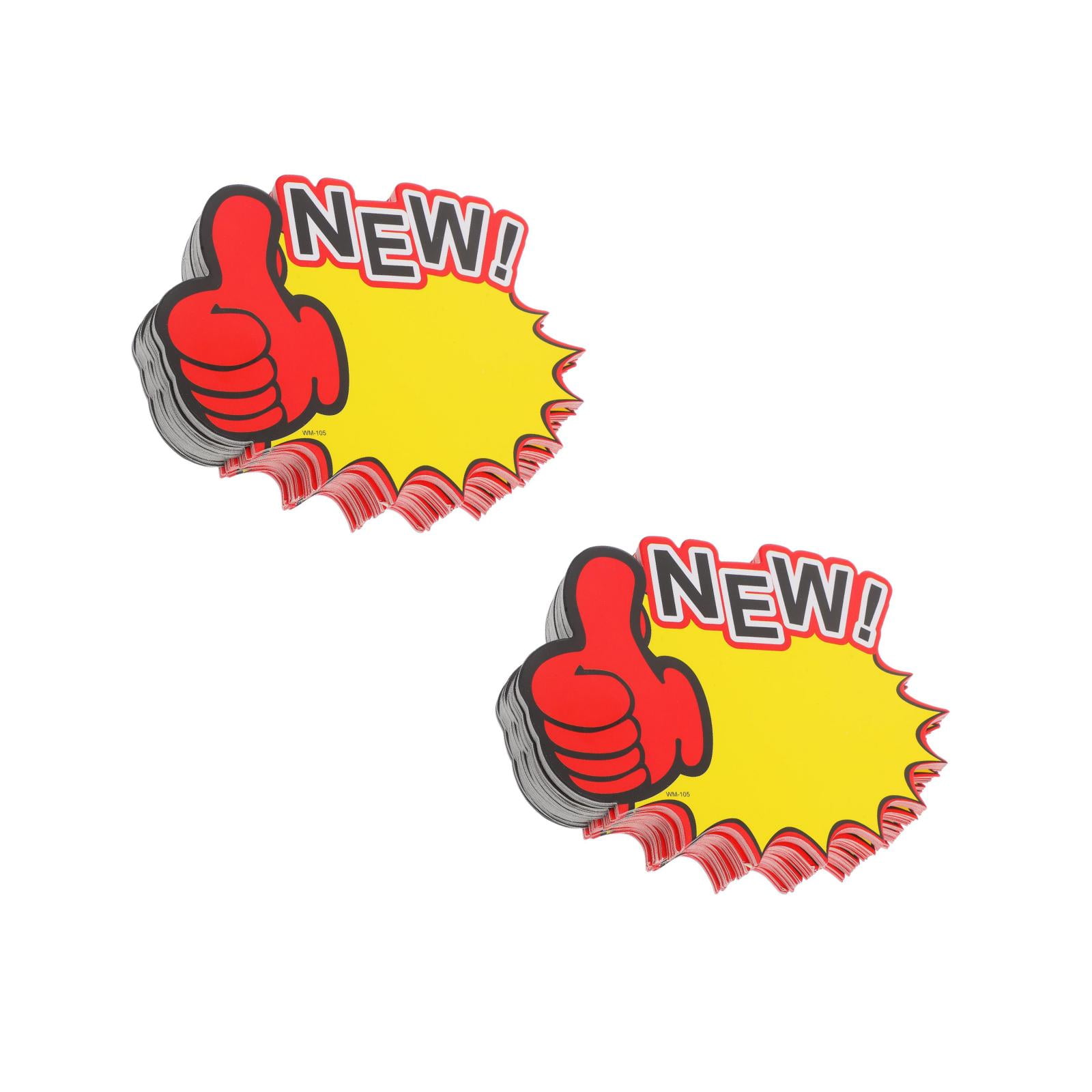 WORGEOUS 200 pcs Blank Burst Paper Signs for Retail Store Supermarket ...