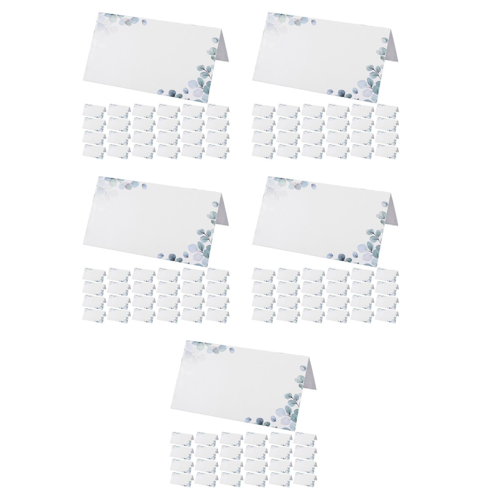 WORGEOUS 200 pcs Greenery Place Cards For Wedding Reception Foldable ...