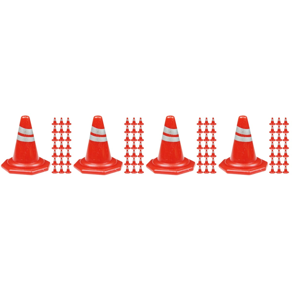 WORGEOUS 200 pcs Miniature Road Cone Roadblocks Model Traffic Signs ...
