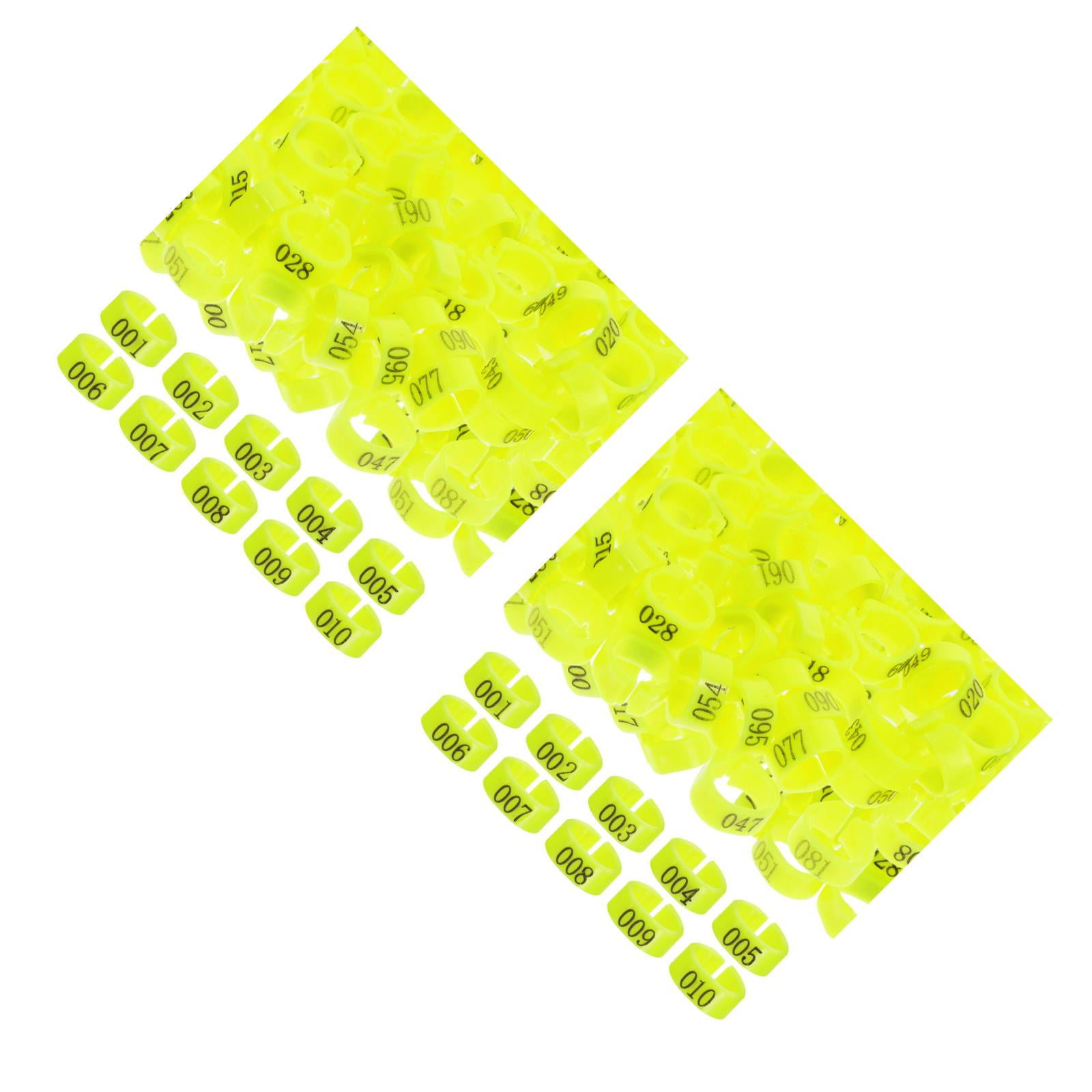WORGEOUS 200 pcs Numbered Bird Leg Bands Pigeon Identification Rings ...