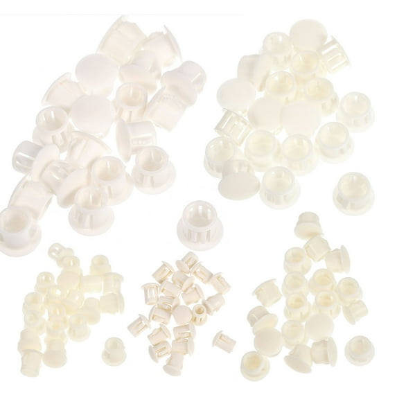 WORGEOUS 200 pcs Nylon Button Plugs Hole Plugs Panel Round Plugs for ...