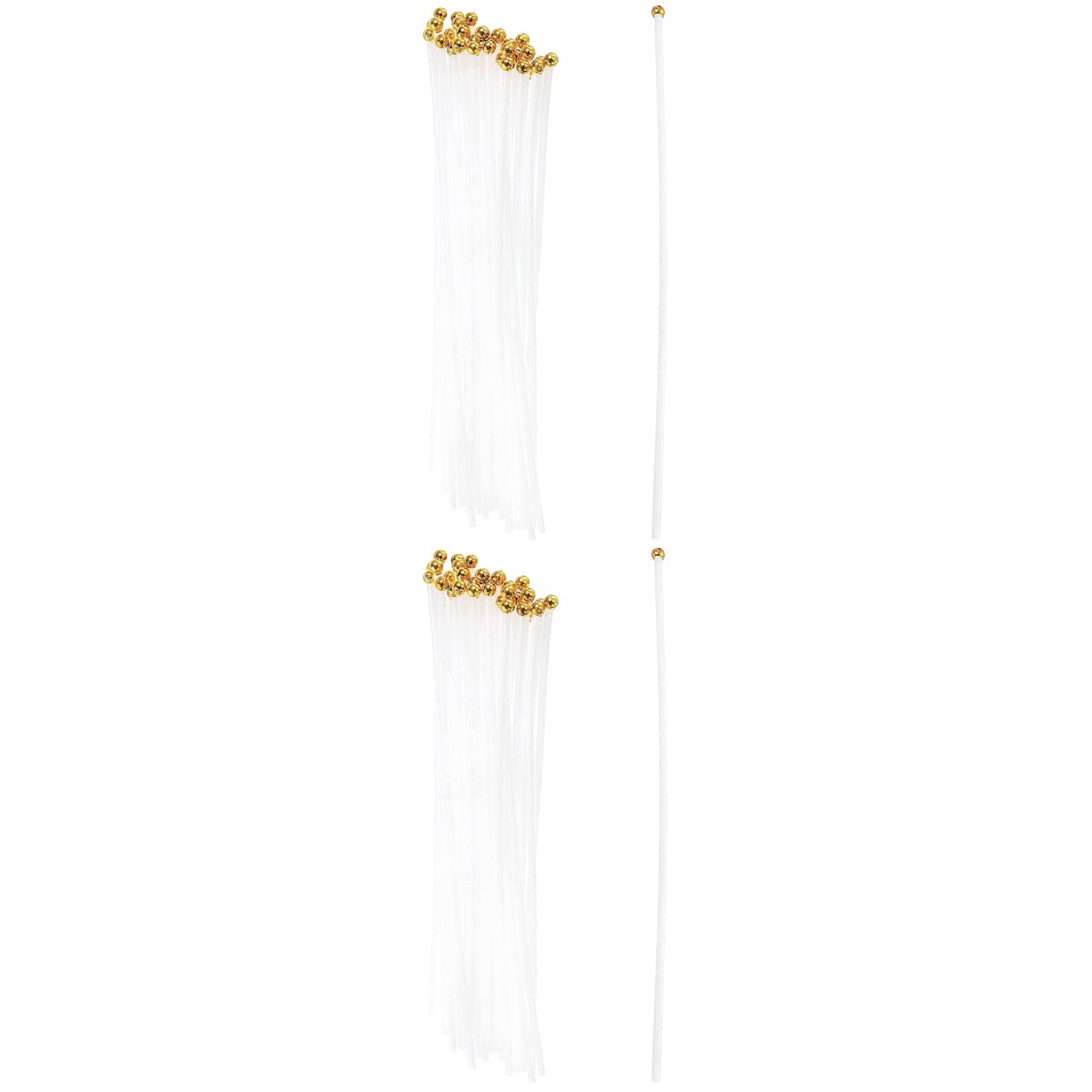 WORGEOUS 200 pcs Plastic Flag Poles DIY Flag Pole Plastic Sticks ...