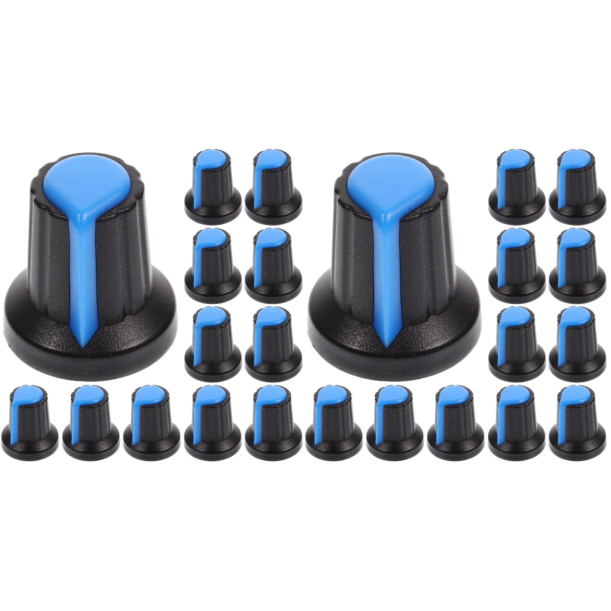 WORGEOUS 200 pcs Plastic Volume Tone Control Plastic Knob Potentiometer Instrument Parts ...