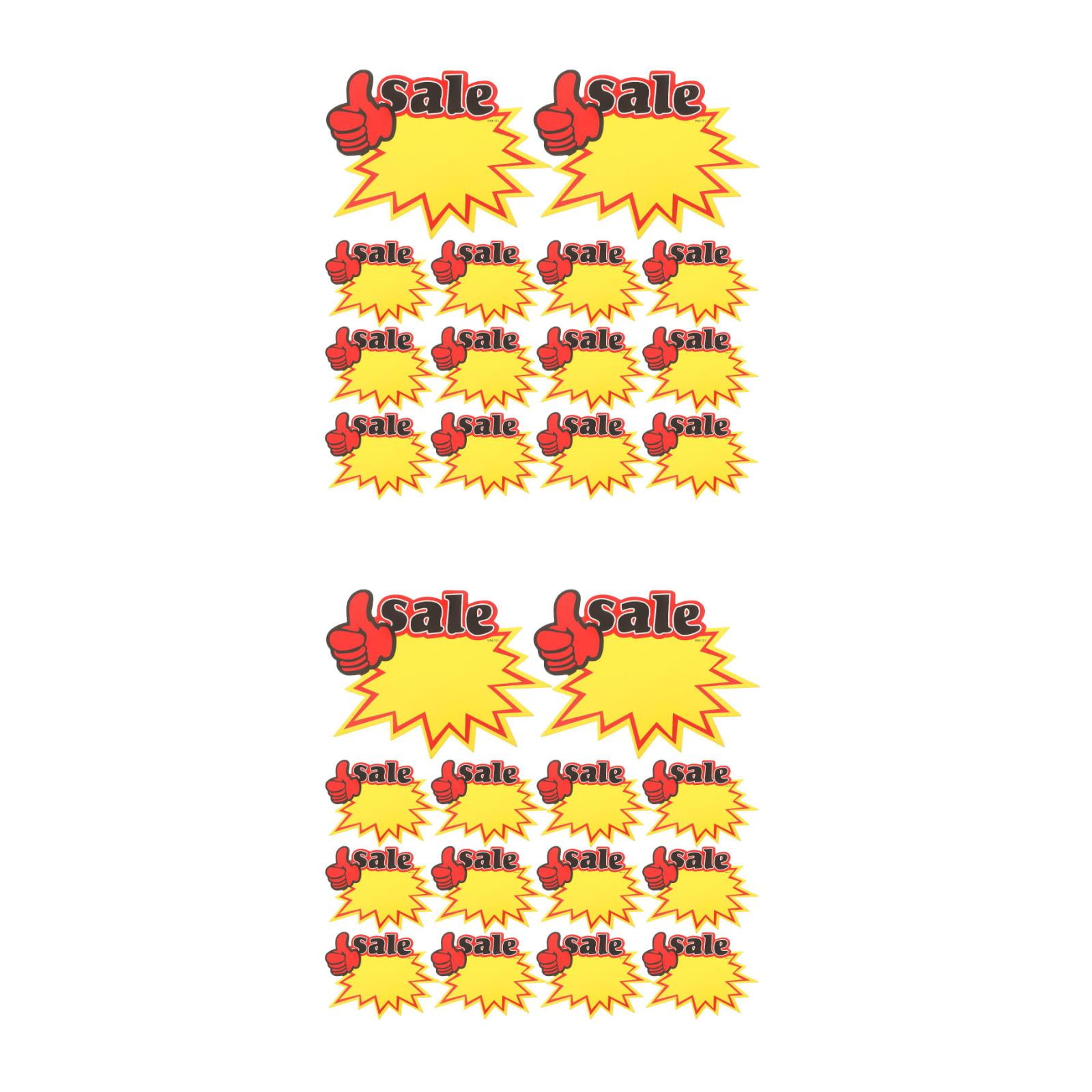 WORGEOUS 200 pcs Star Shaped Signs Star Burst Signs For Garage Sale ...