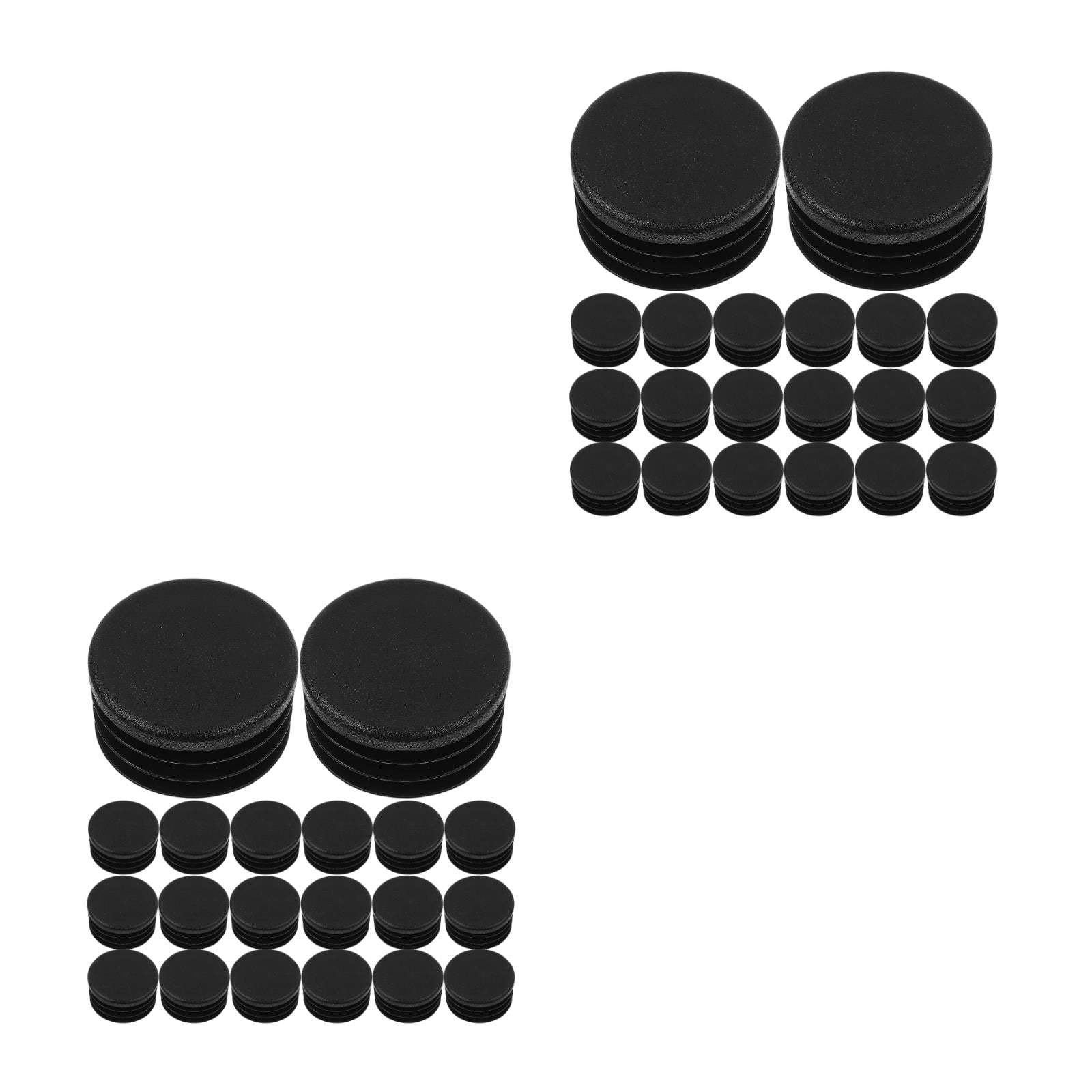WORGEOUS 200 pcs Tubing End Caps Threaded Round Table Leg Plugs Tubing ...