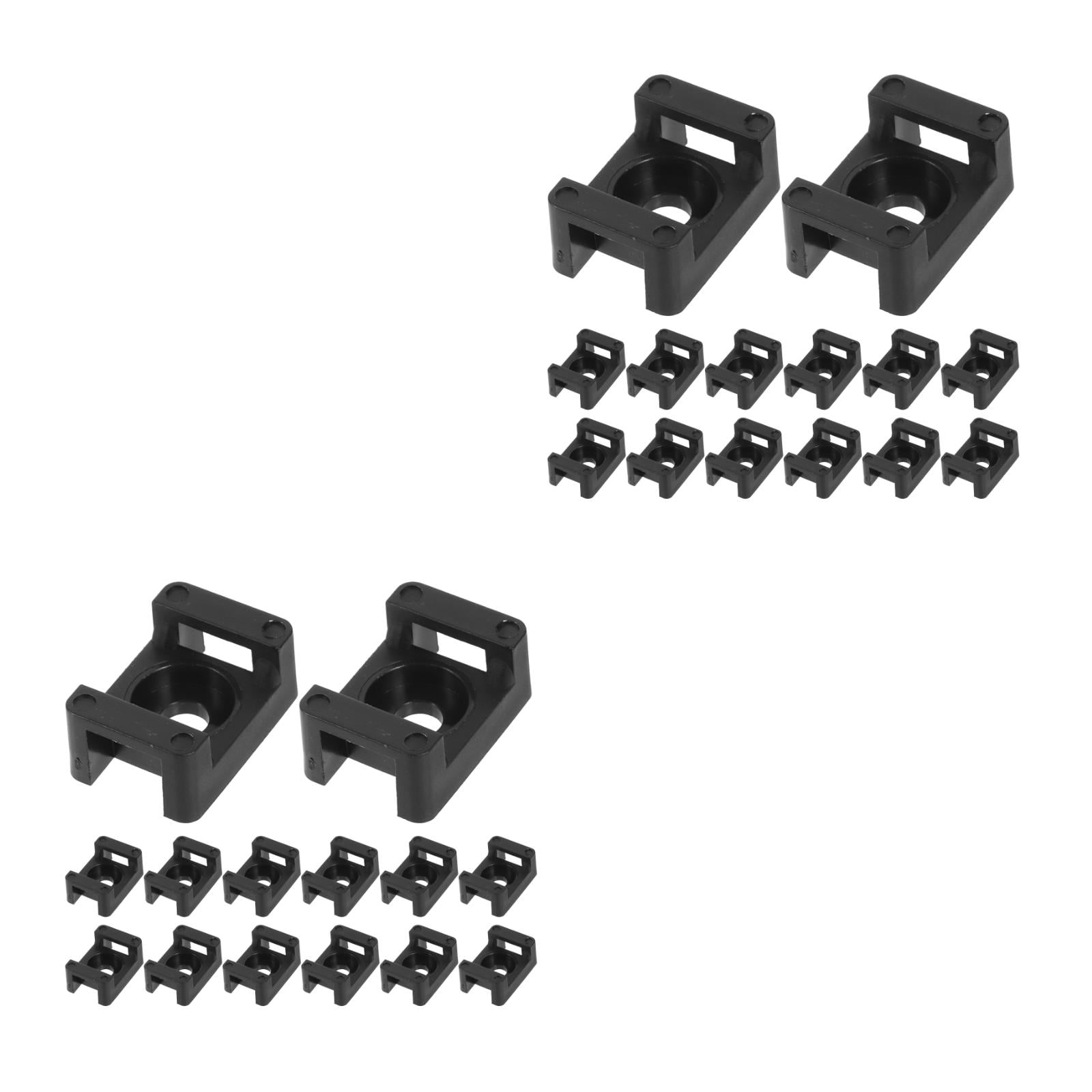 WORGEOUS 200 pcs Zip Tie Base Saddle Type Mounts Base Wire Cable Clips ...