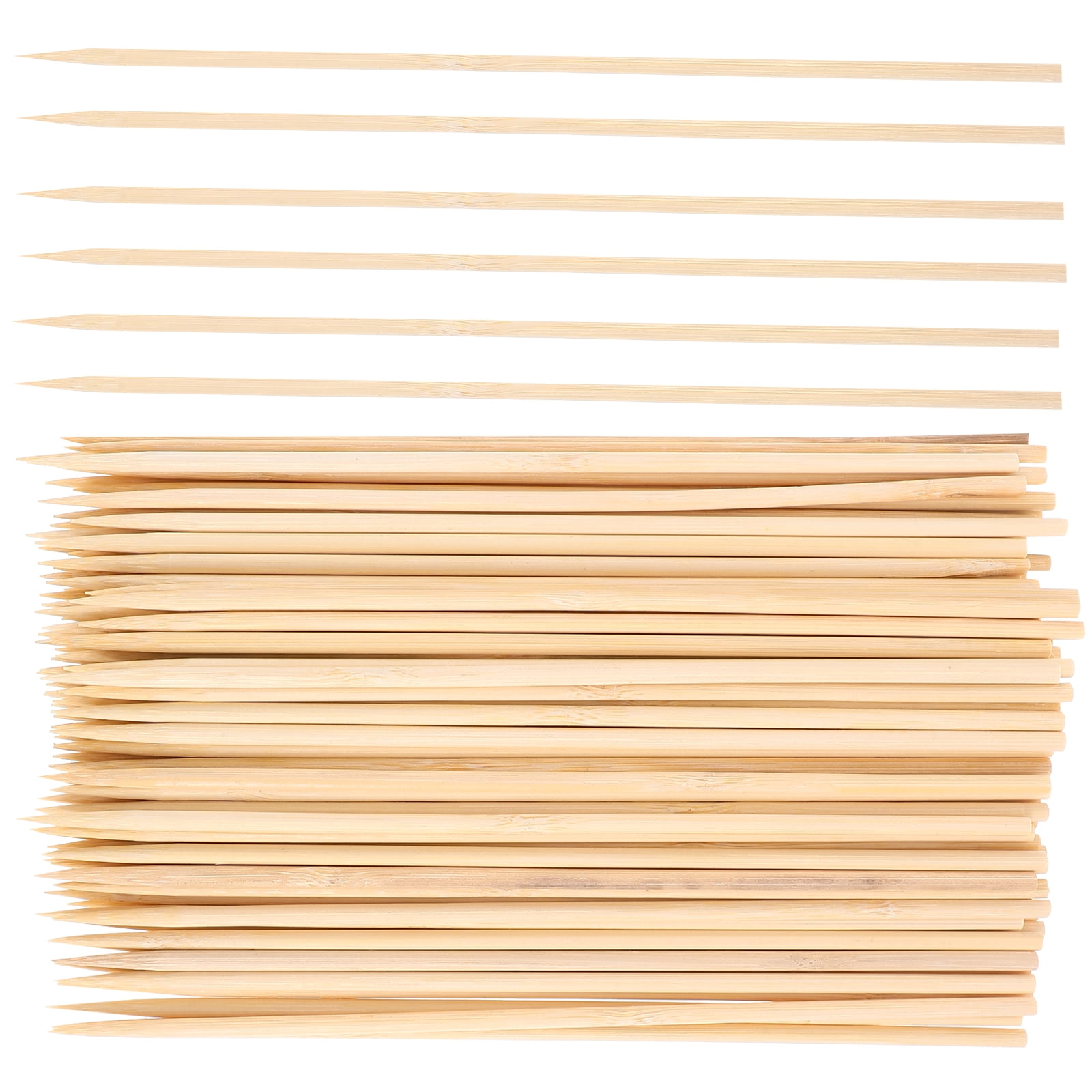 WORGEOUS 200Pcs Bamboo Skewers Multipurpose Bamboo Sticks for BBQ ...