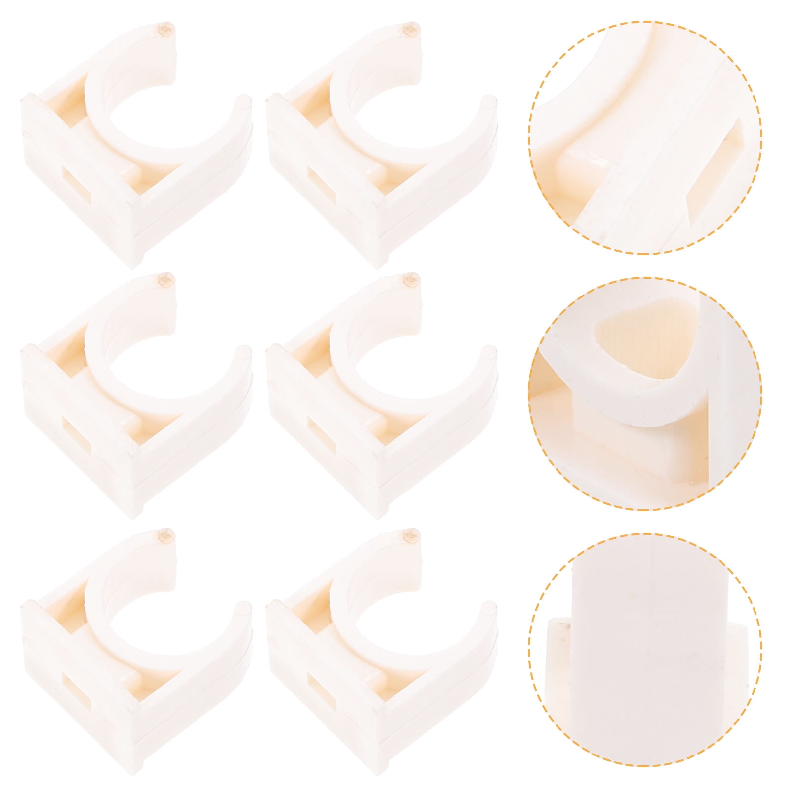 BESTYASH White PVC Pipe Support U-Shape Clamp for Plumbing, and ...