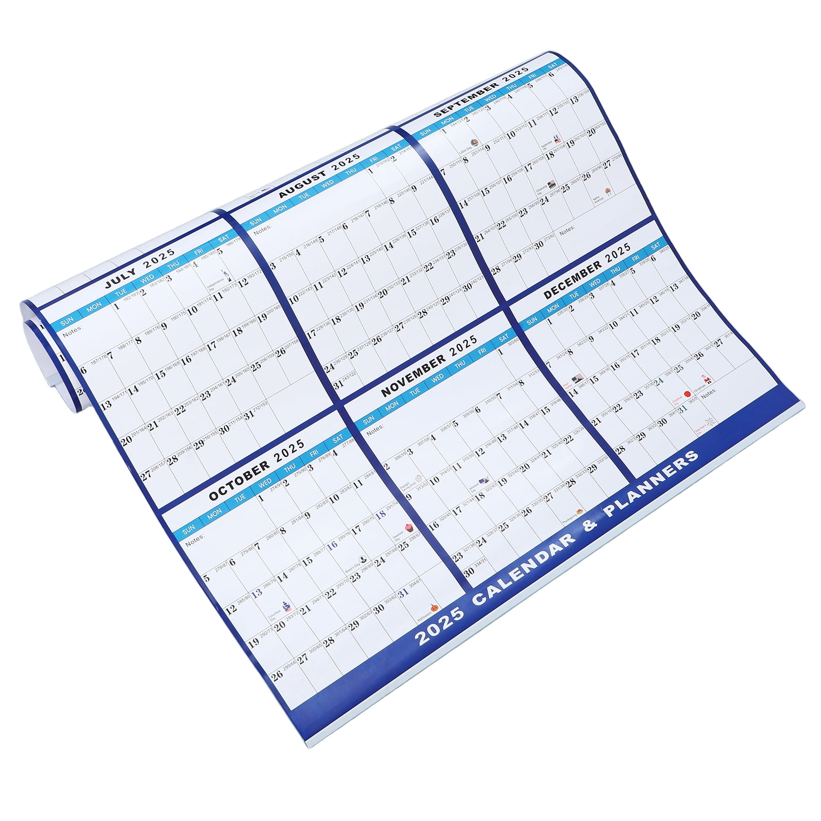 WORGEOUS 2025 Wall Calendar Erasable Dry Erase Calendar Monthly Yearly ...