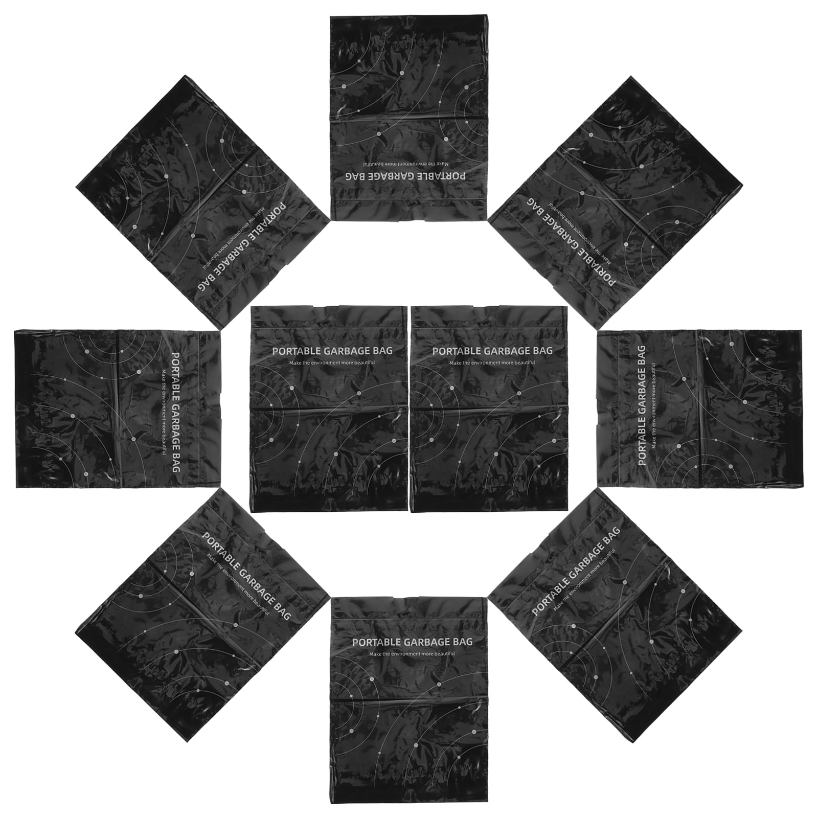 WORGEOUS 20PCS Universal Car Trash Bags Drawstring Auto Garbage Pouches ...