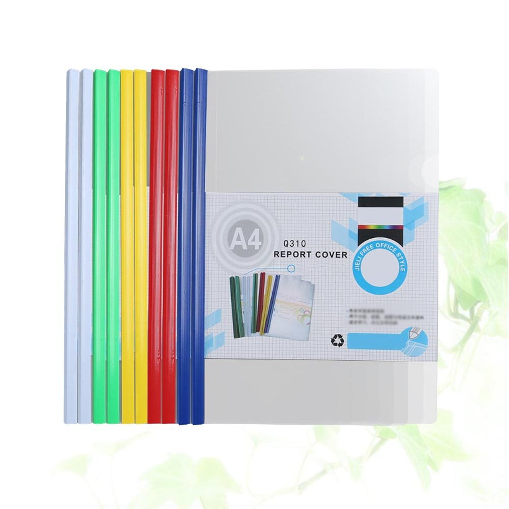 WORGEOUS 20Pcs Sliding Bar File Clamps Transparent Plastic File Folders ...