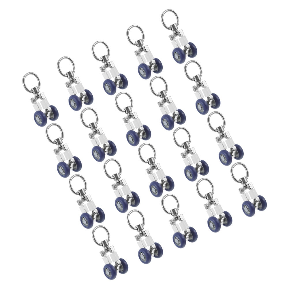 WORGEOUS 20pcs Curtain Track Roller Hooks Curtain Rail Ceiling Gliders ...