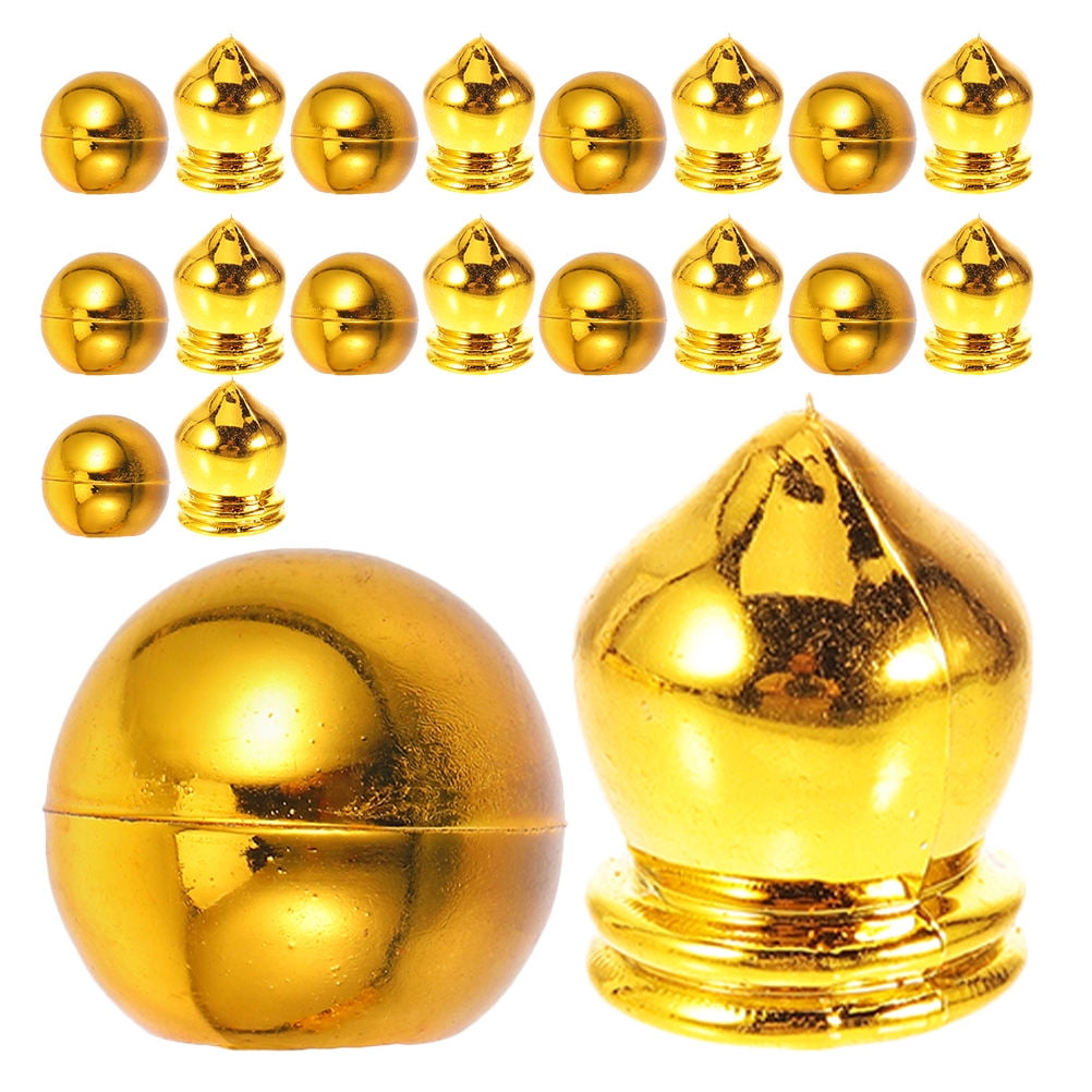 WORGEOUS 20pcs Flagpole Topper Gold Pennants Pole Finial Topper ...