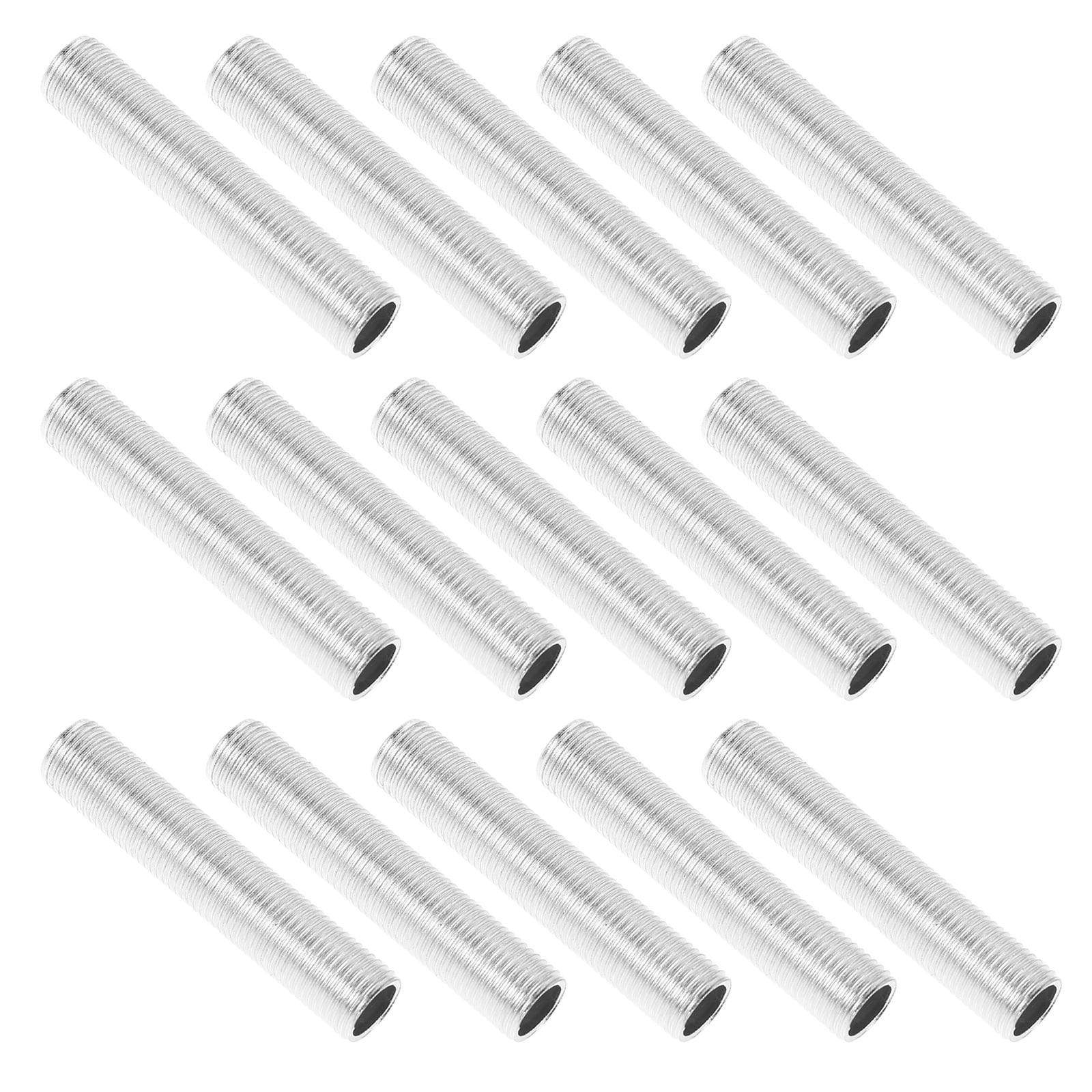 WORGEOUS 20pcs M10 Thread 50mm Length Lamp Pipe Nipple Galvanized Iron ...