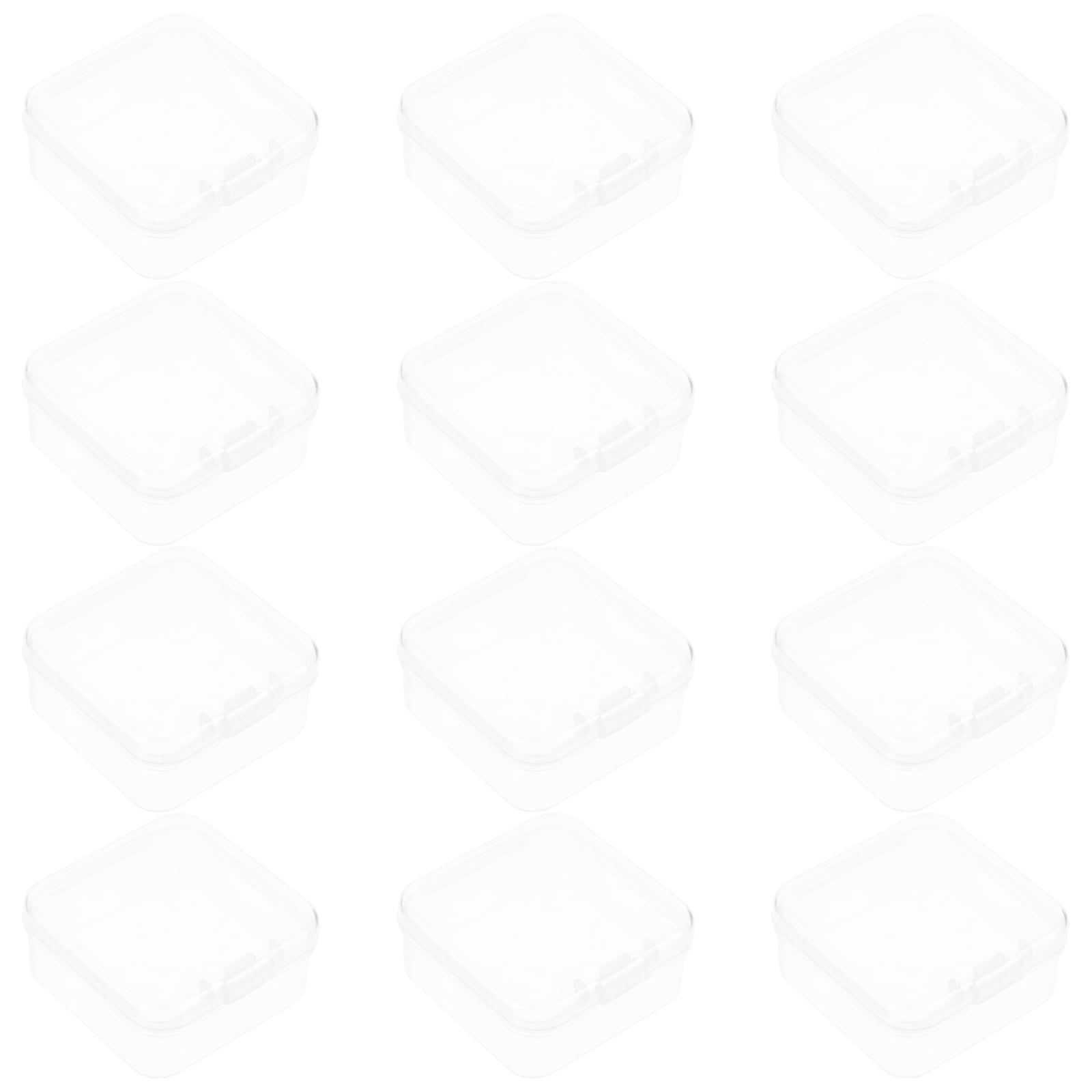 WORGEOUS 20pcs Small Plastic Storage Boxes with Hinged Lids Mini ...