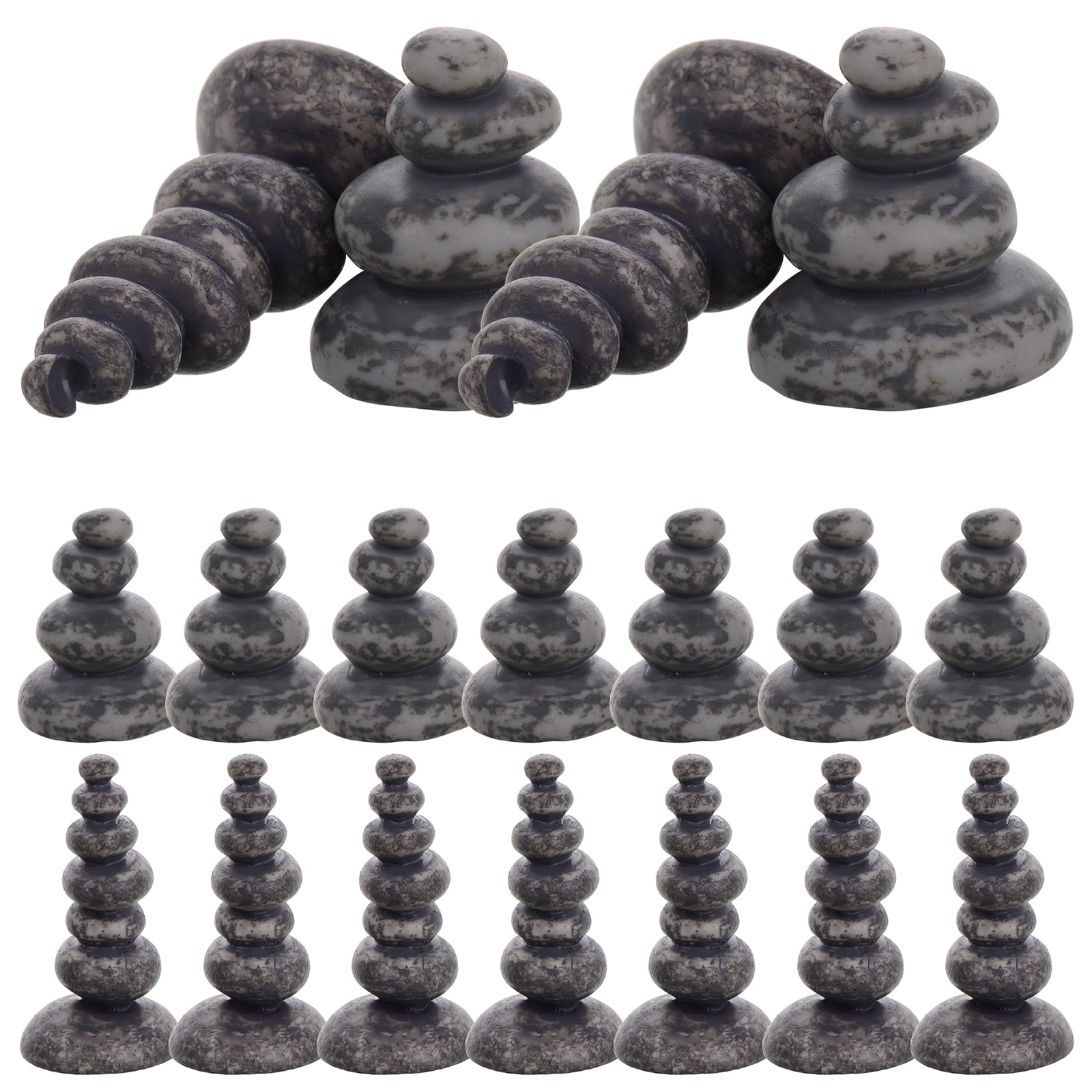 WORGEOUS 20pcs Zen Garden Stone Statue Decor Fairy Stacking Rocks ...