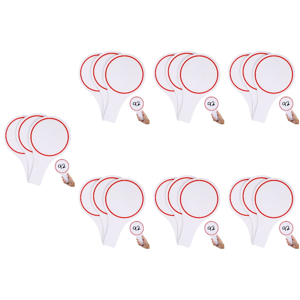 WORGEOUS 21 Pcs Quick Response White Boards Handheld Erasable Writing ...