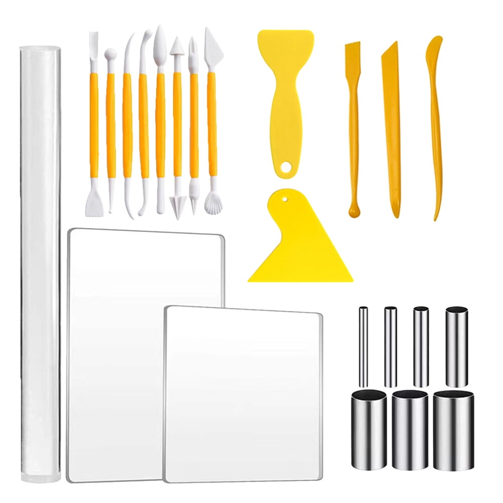 WORGEOUS 23 Pcs Modeling Clay Modelling Cutting Tool Polymer ...