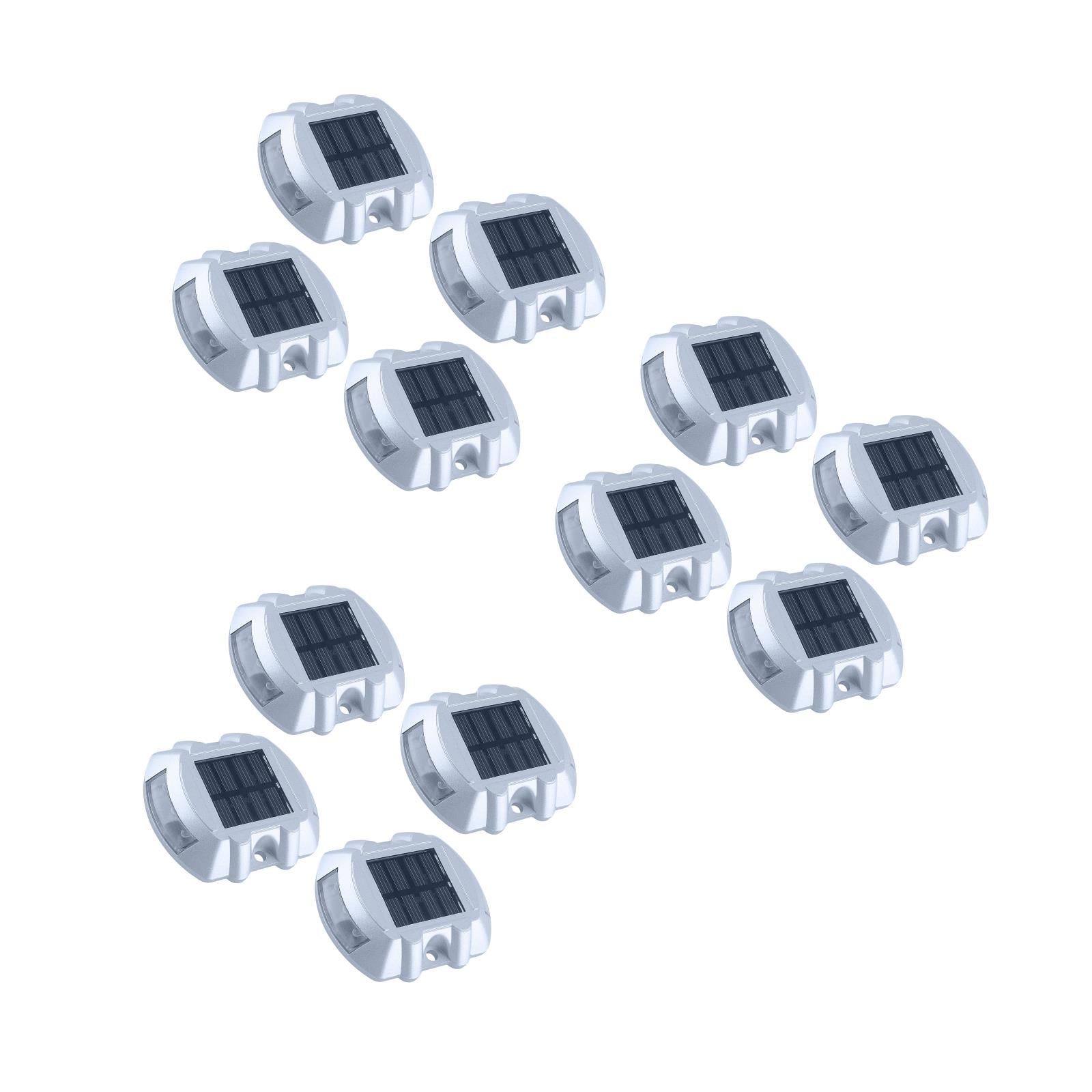 WORGEOUS 24 PCS Lights Solar Powered Driveway Lights LED Bright White ...