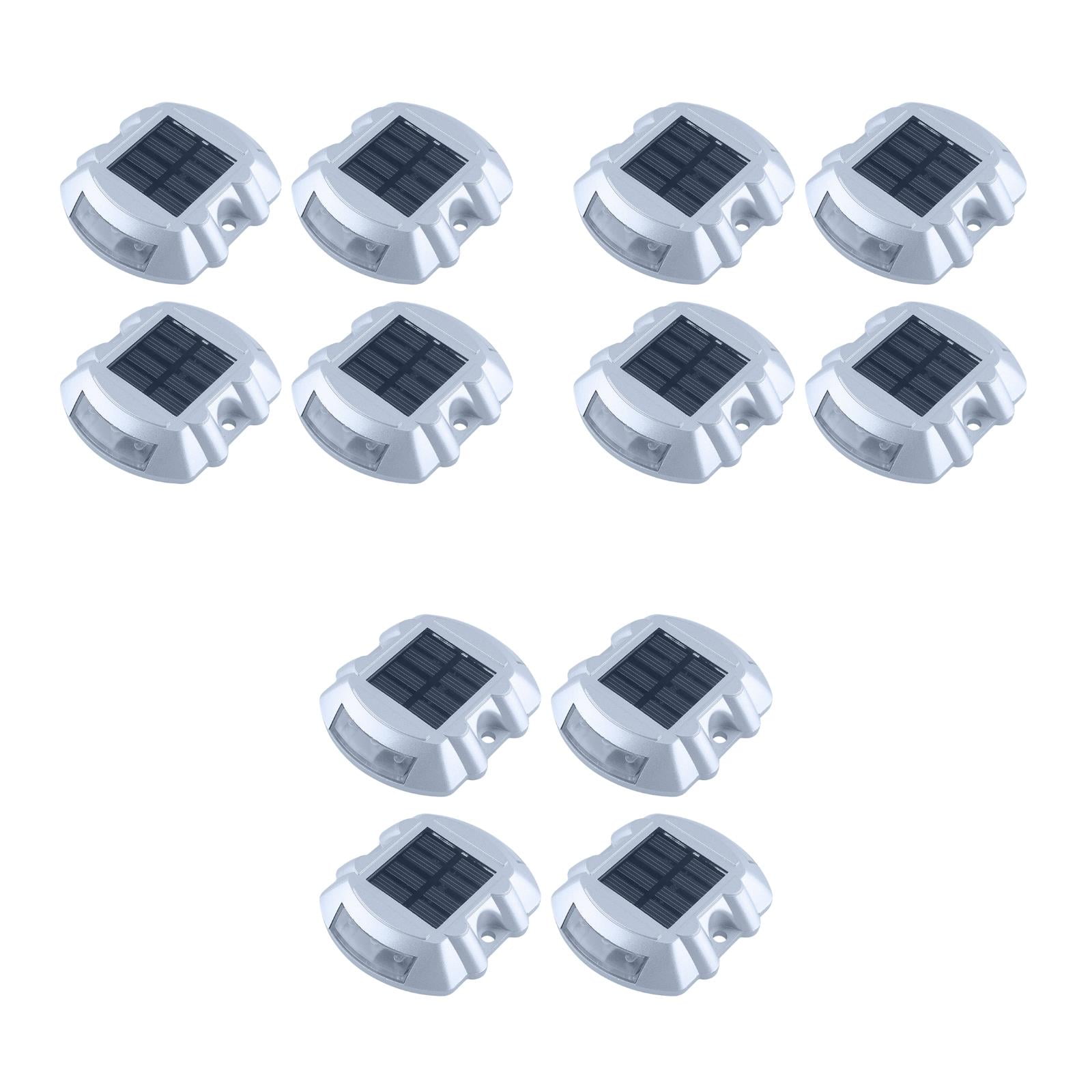 WORGEOUS 24 PCS Solar LED Pathway Marker Deck LED Dock Light, IP68 ...